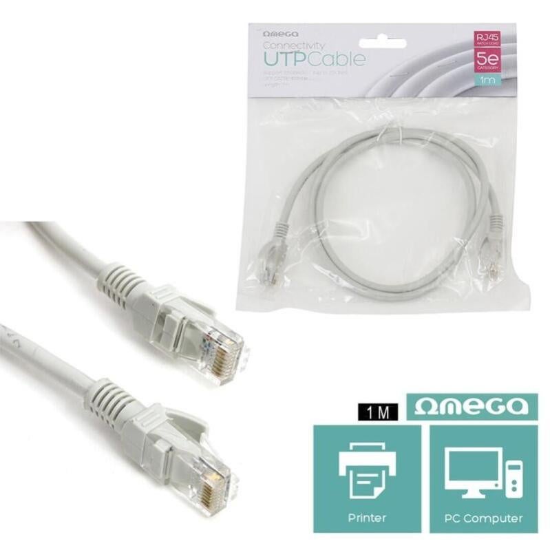 Cordon de brassage Omega lan utp cat5e rj45 1m | Leroy Merlin