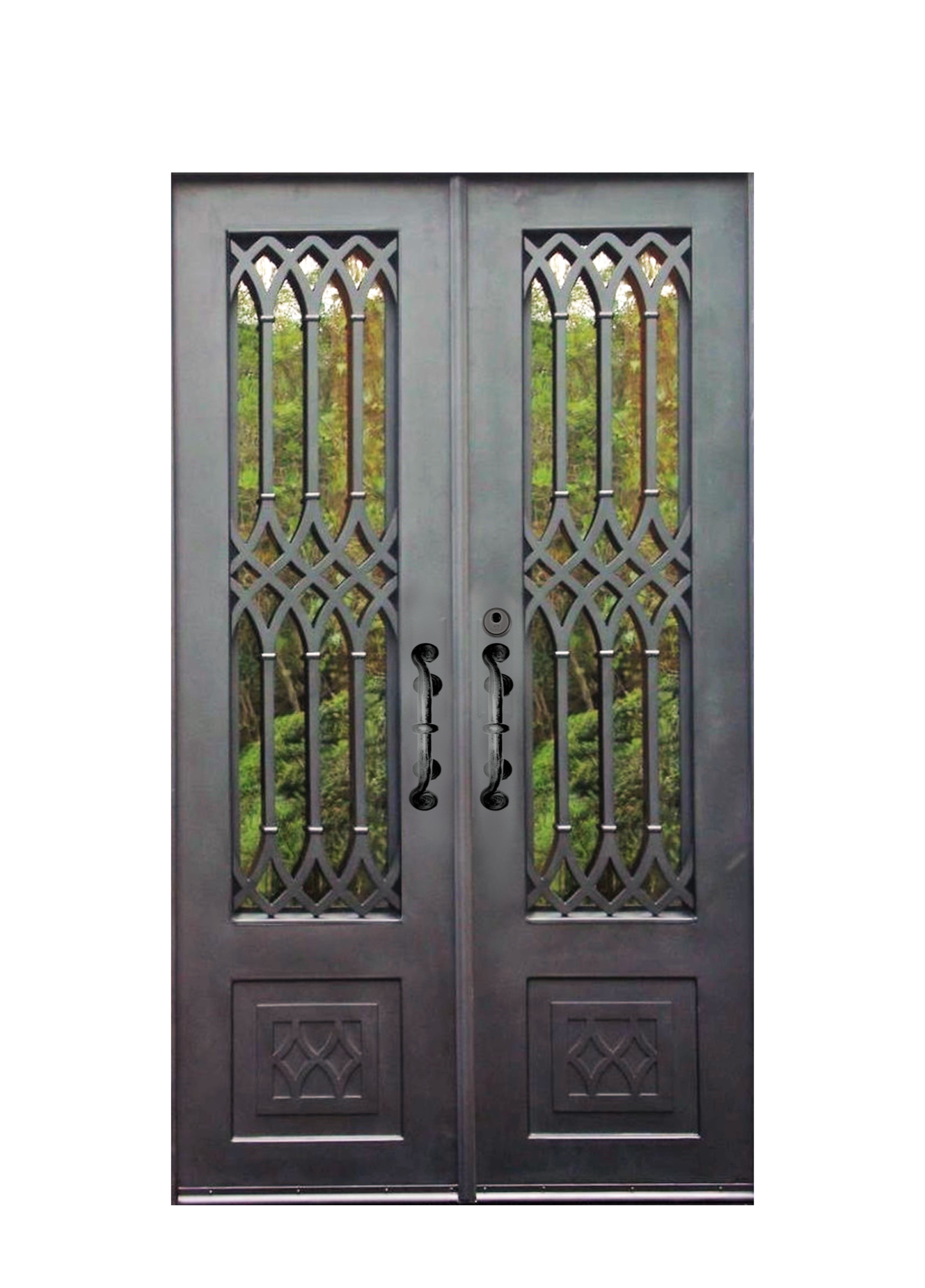PORTA DOPPIA METALLICA D'INGRESSO, ARTIGIANALE, FATTA A MANO, PER ...