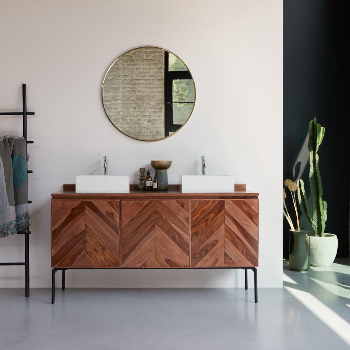 Tikamoon Mobile da bagno in palissandro 155 cm Ismaël | Leroy Merlin