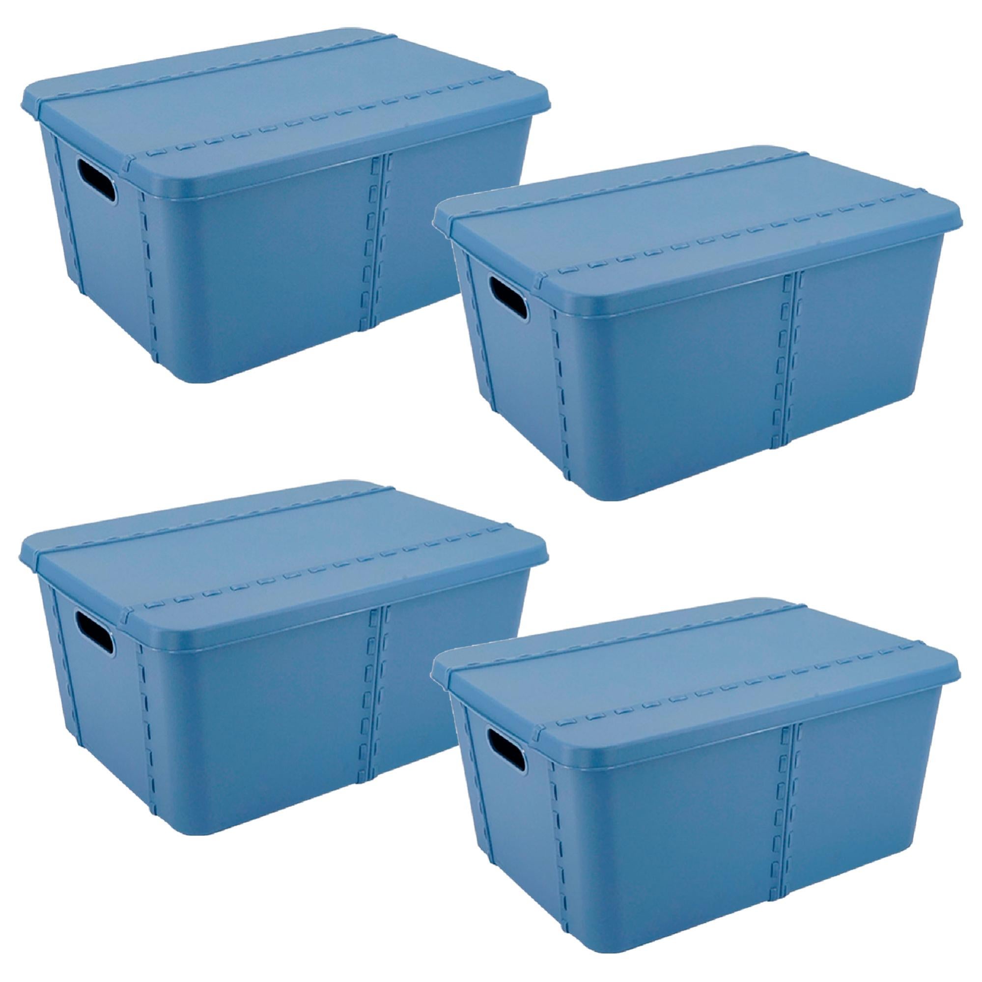 4x Life Story Caja Storage con piccolo coperchio viola da 15 litri ...