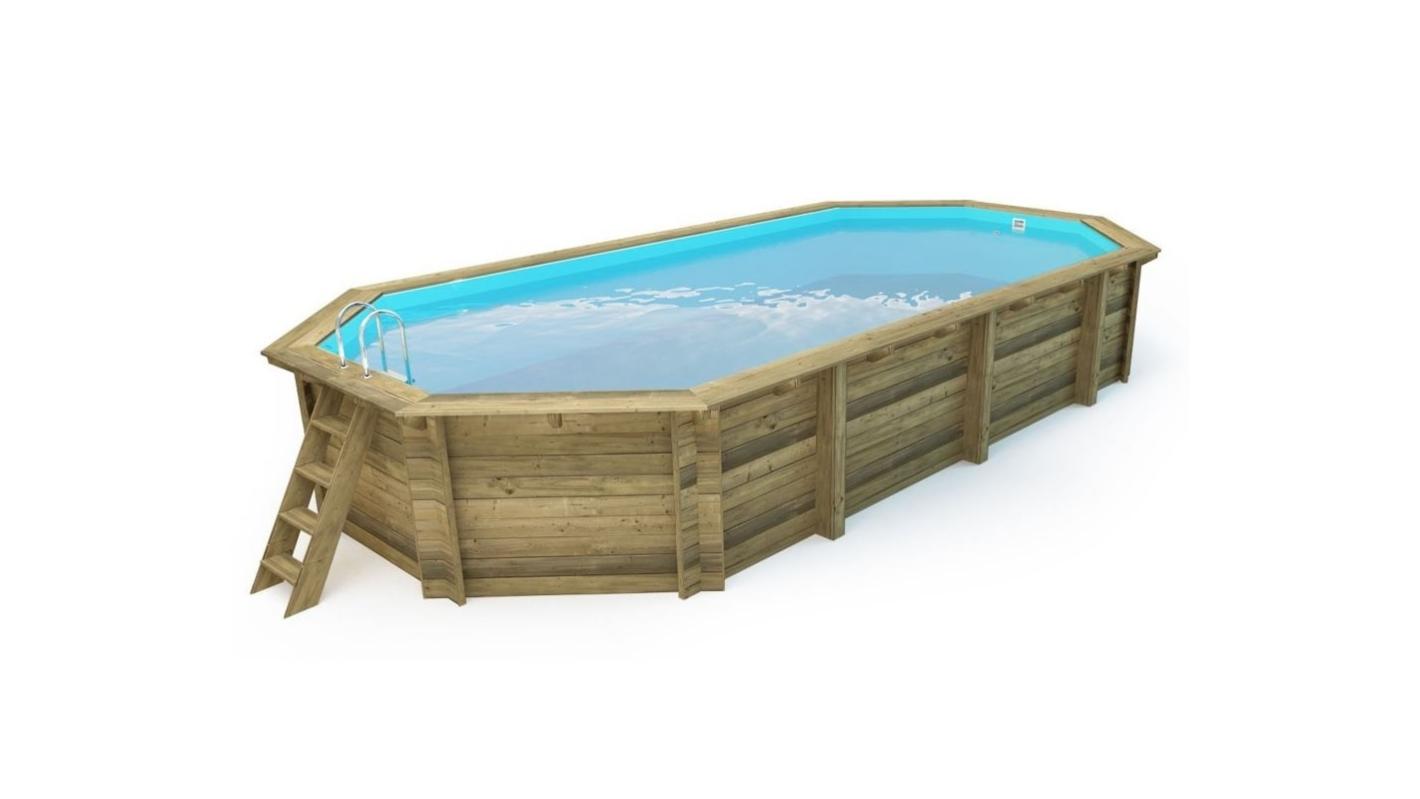 Piscine de jardin en bois - 8,57x4,57 x H.1,45m - avec filtration - BAS750OSP - ALTANKA | Leroy ...