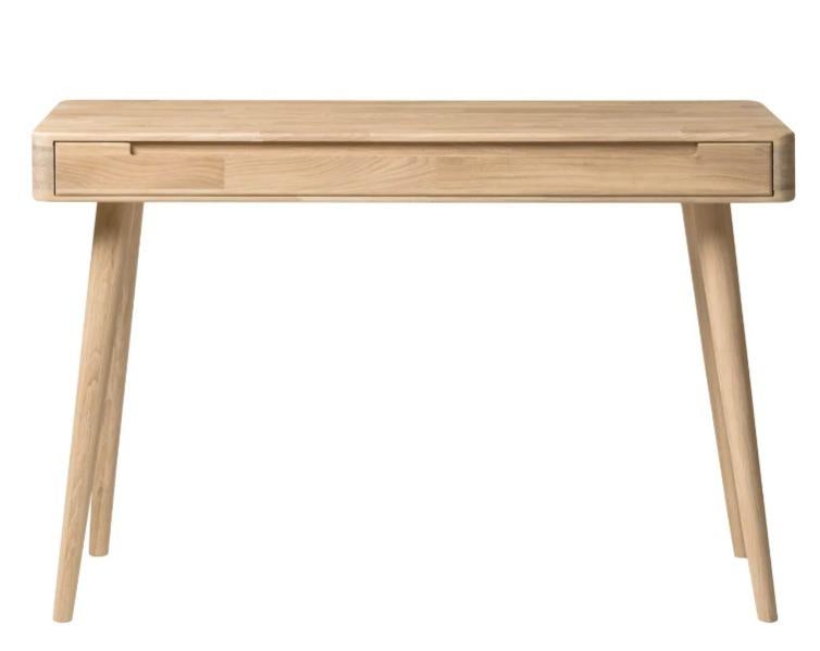 Console en bois de chêne massif blanchi Dezira 110 cm | Leroy Merlin