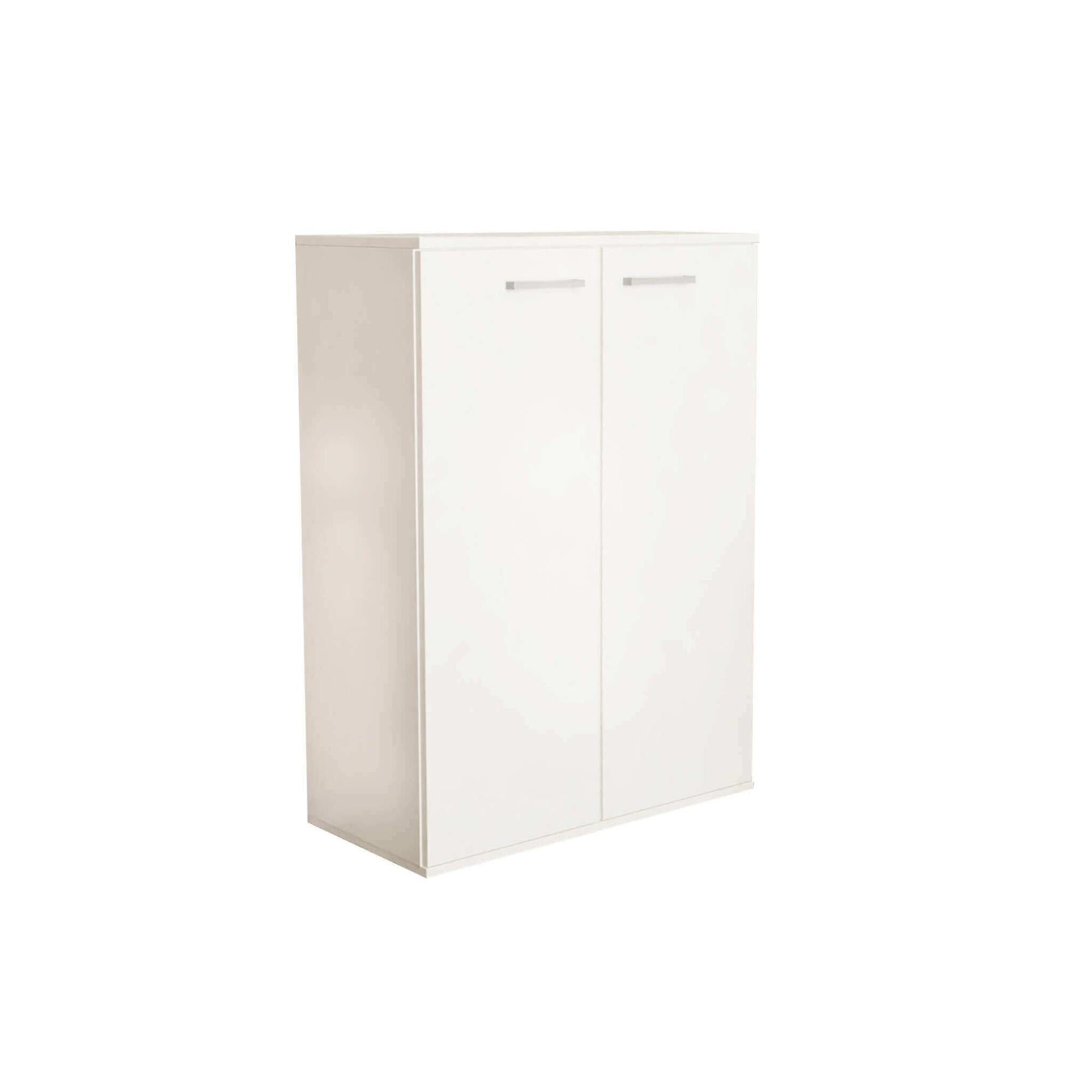 Mobiletto da interno a 2 ante in nobilitato bilaminato bianco Linea ...