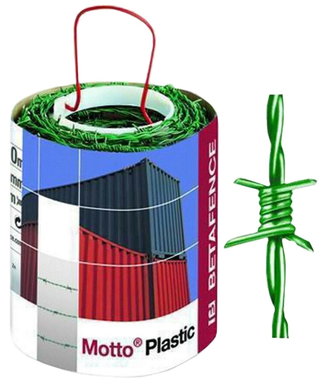 Filo spinato con triplice zincatura e plastificato Rotolo 250 mt ...