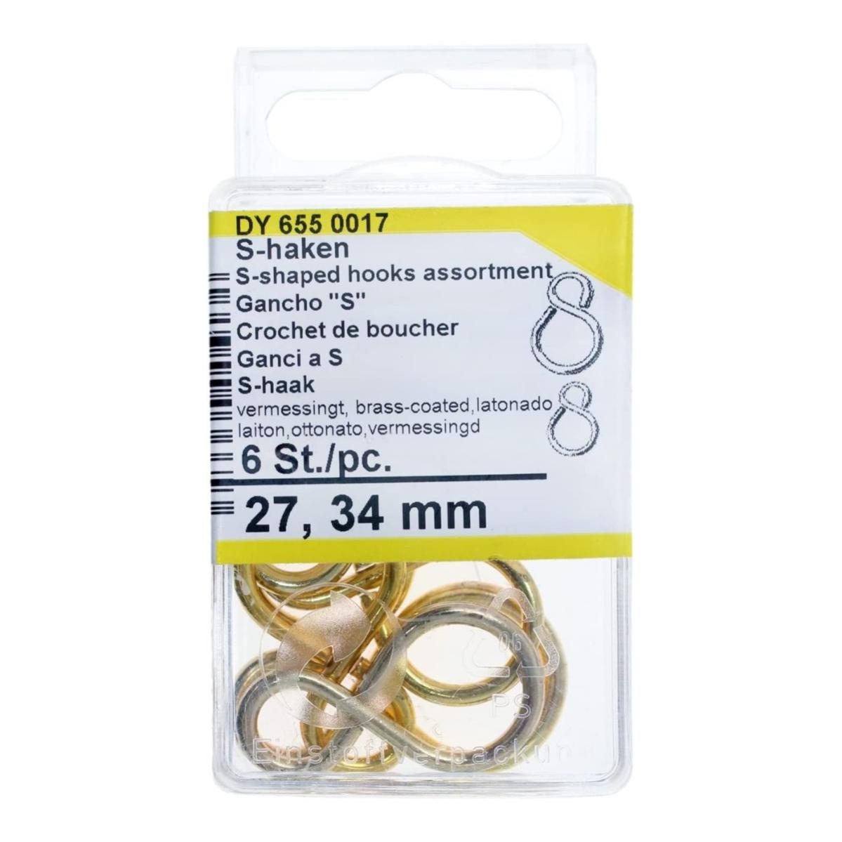 CONNEX - GANCI A "S" IN OTTONE ASSORTITI 27/34MM PZ.6 | Leroy Merlin