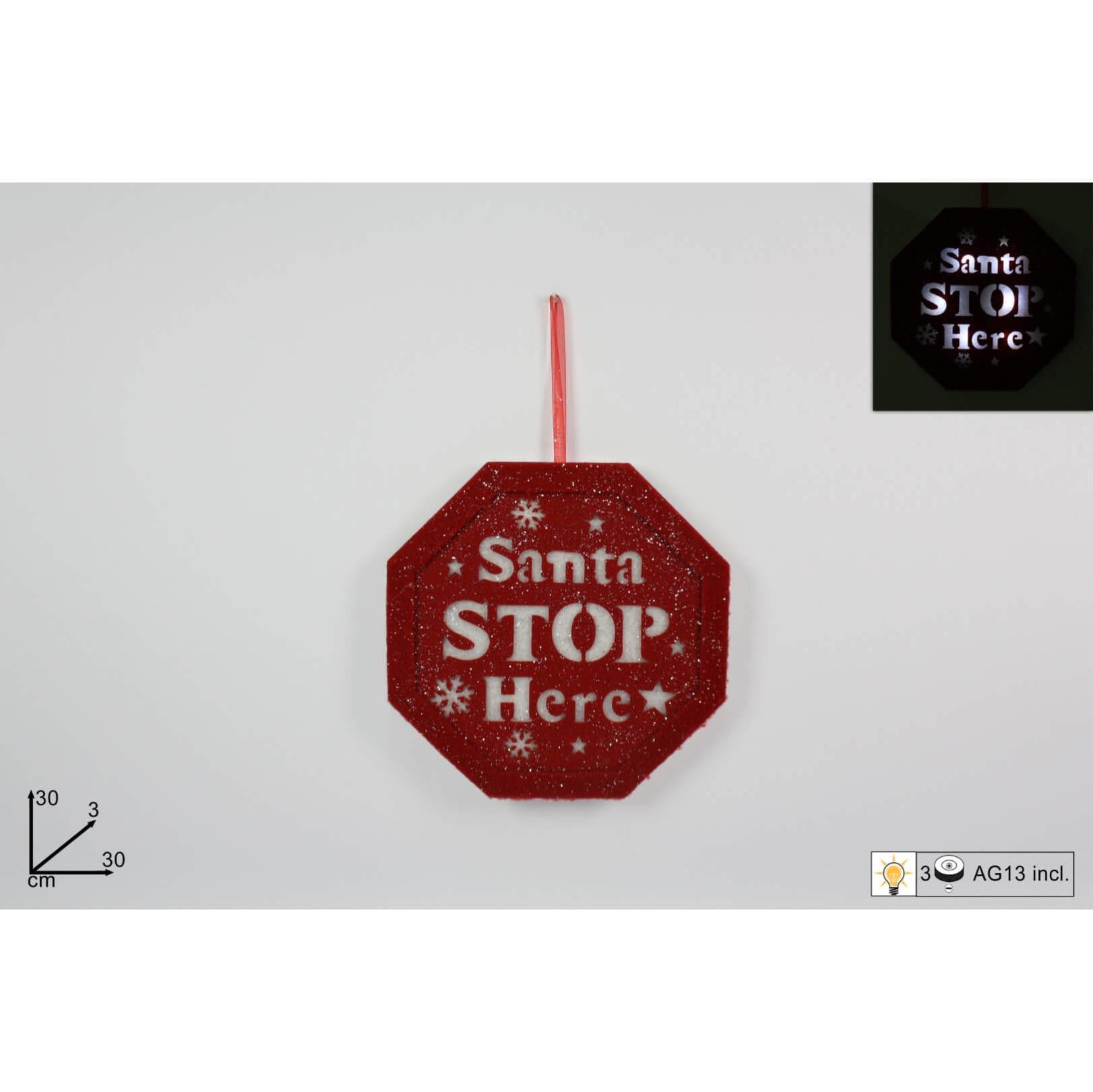 SEGNALE STOP CON SCRITTA E GIOCO LUCI CM.30 | Leroy Merlin