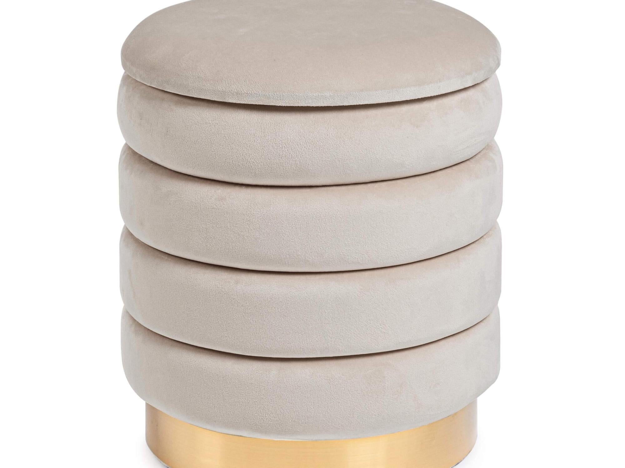 POUF CONTENITORE DARINA D.36 BEIGE | Leroy Merlin
