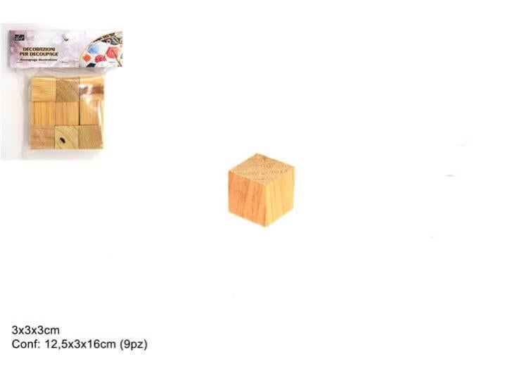 SET9 CUBETTI LEGNO CM.3 | Leroy Merlin