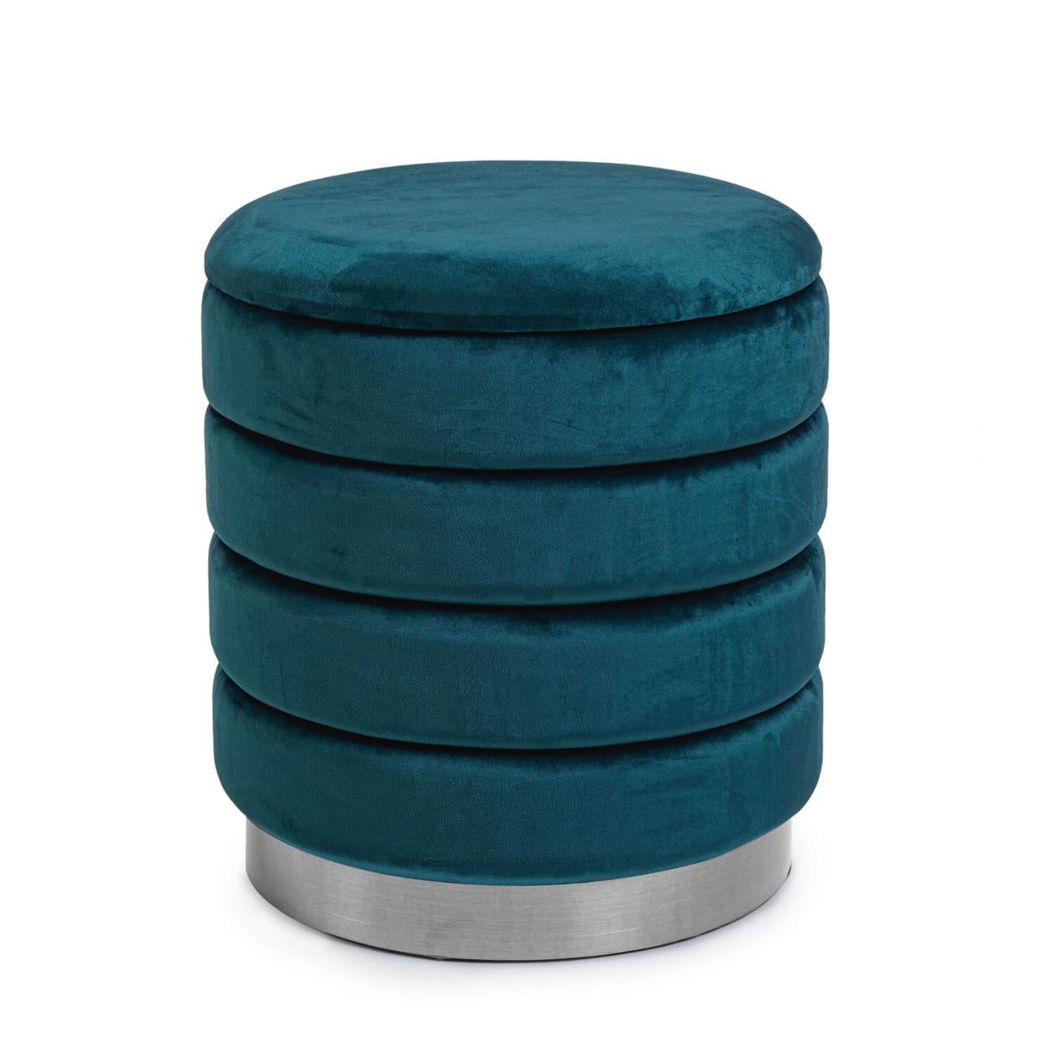 POUF CONTENITORE DARINA D.40 BLU NAVY | Leroy Merlin