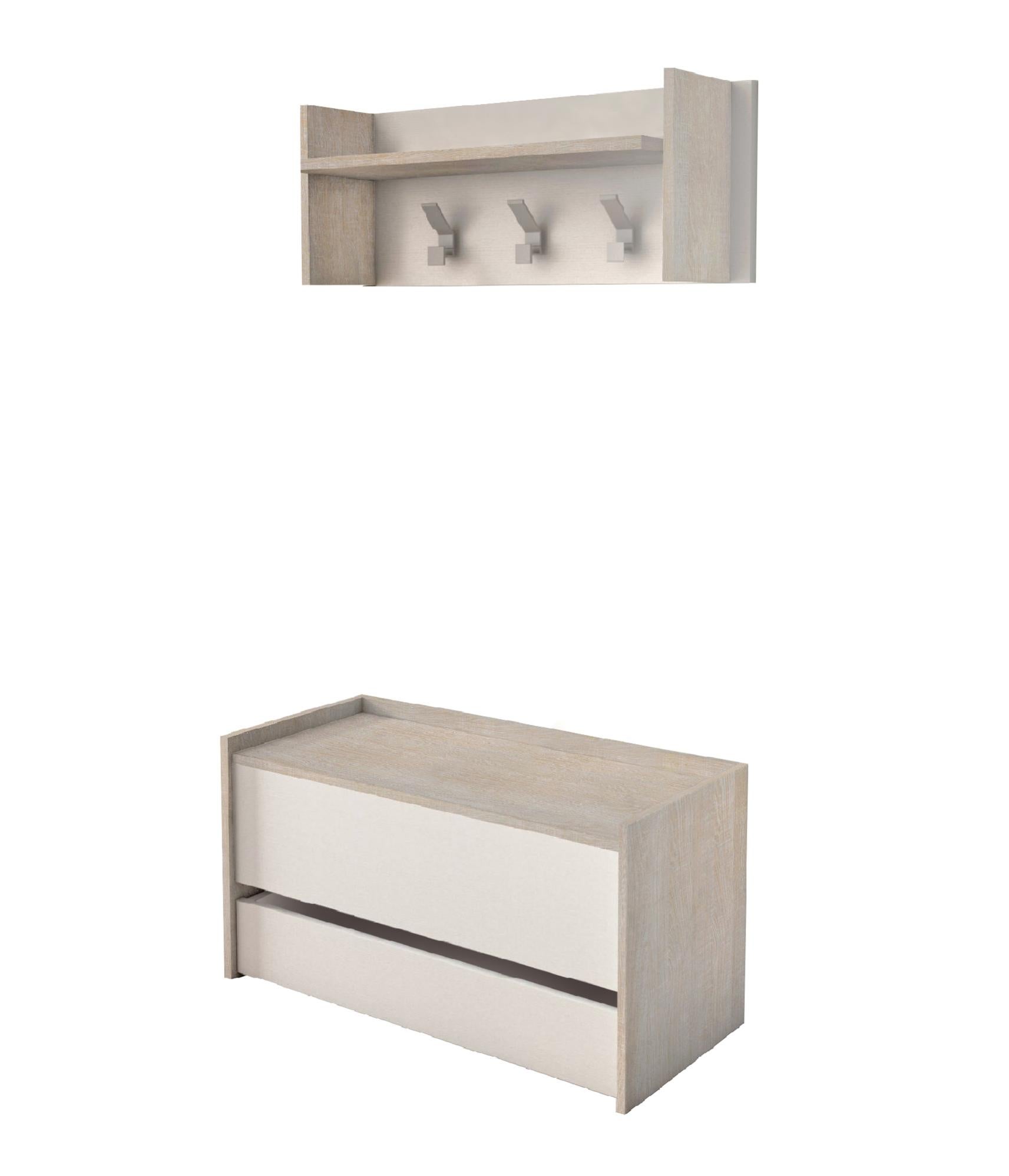Mueble de entrada Dap, Recibidor moderno con perchero, Mueble con ...