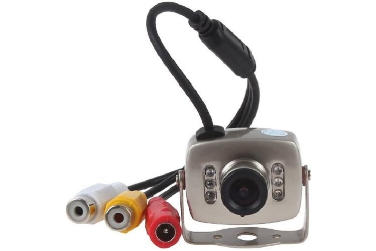 TELECAMERA SICUREZZA INTERNA MINI CAMERA MICROFONO AUDIO VIDEO 6 LED ...