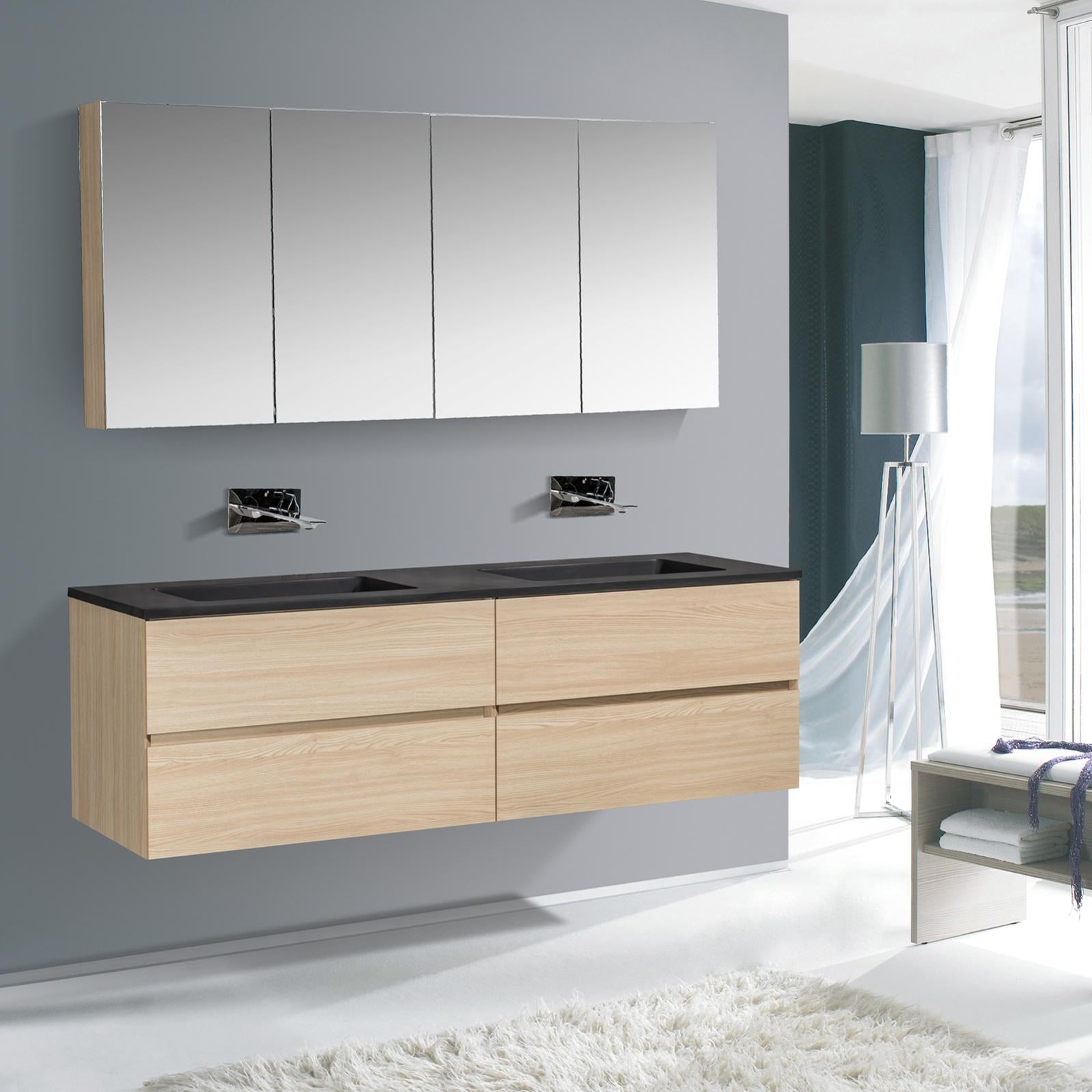 BERNSTEIN - Set da bagno EDGE 1700 - Senza specchio, effetto rovere ...