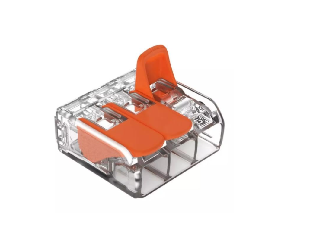 Boîte de 100 bornes de connexion à levier transparent 3 fils | Leroy Merlin