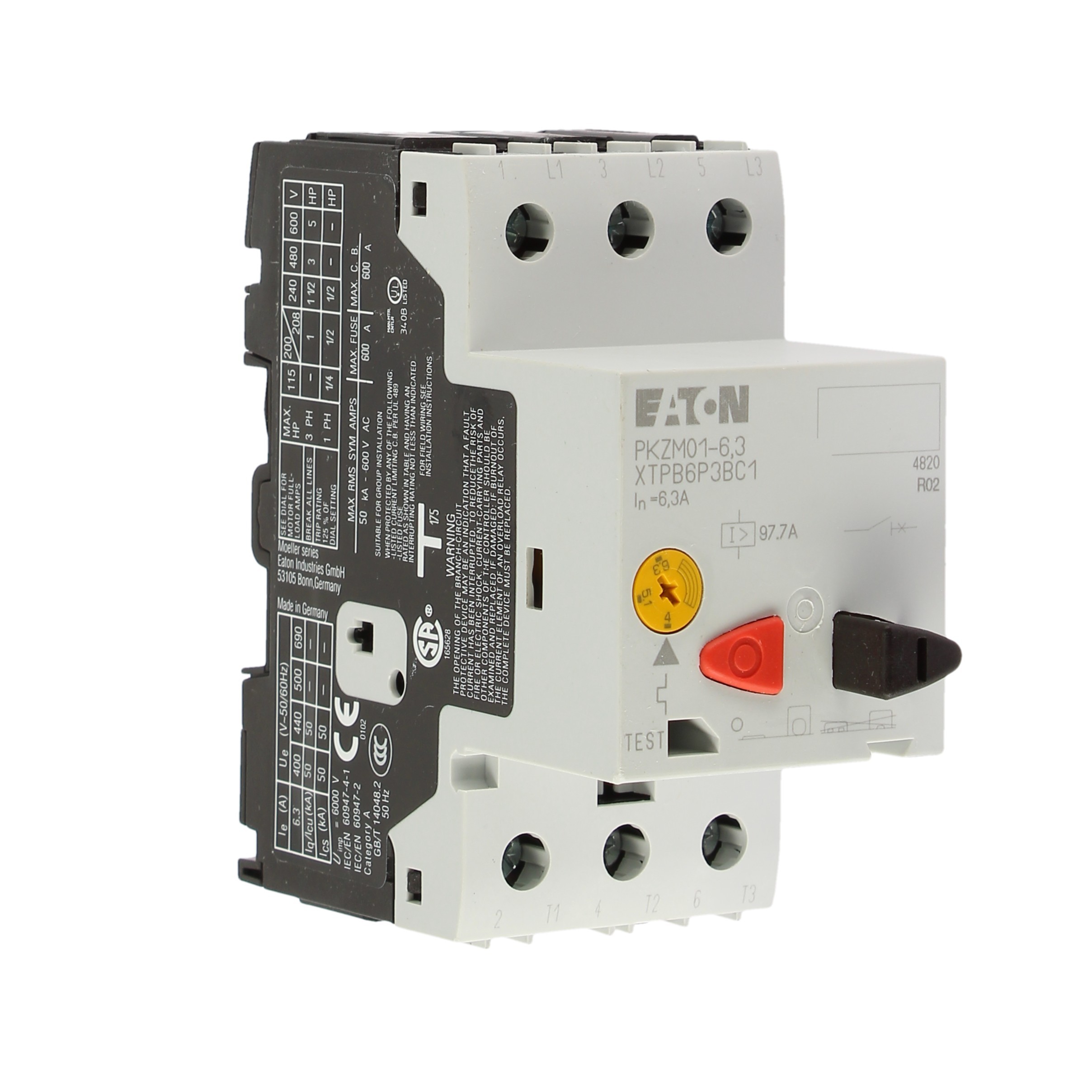 Eaton Pkzm01-6,3 interruttore protezione comando a pulsanti 6,3a - Nuovo | Leroy Merlin