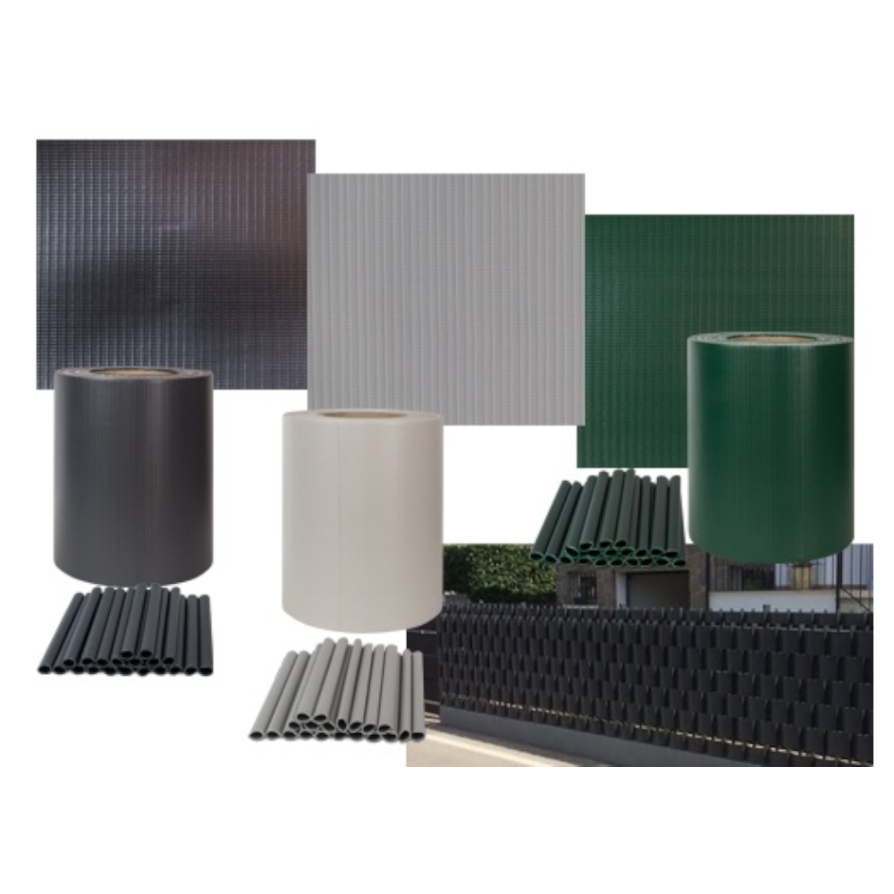 Rotolo h19 cm stuoia ombreggiante oscurante frangivista in PVC 35 metri - Green | Leroy Merlin