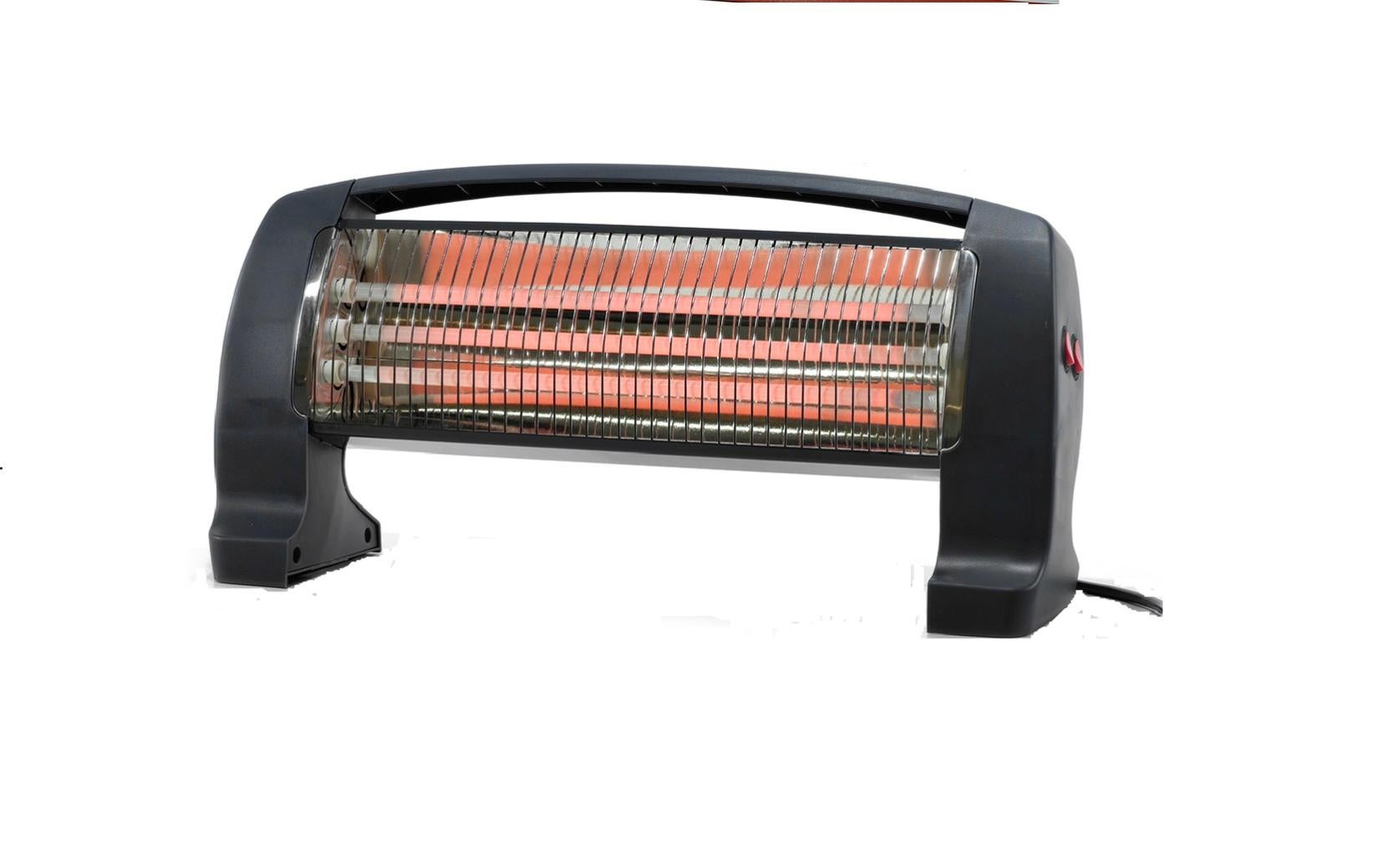 Stufa al quarzo 3 elementi 400/800/1200w nera stufetta caldo bagno ...