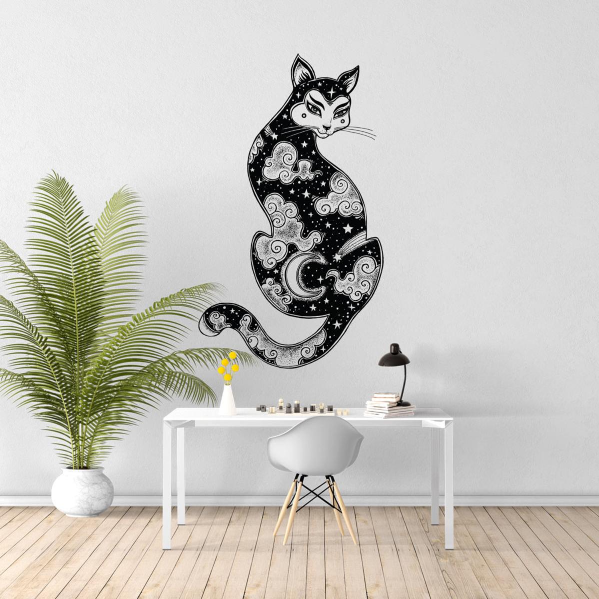 Sticker Chat Mandala - XL (Hauteur 98cm, Largeur 58cm) | Leroy Merlin