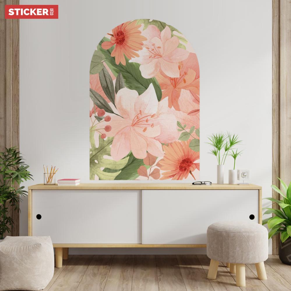 Sticker Arche Florale - XL (Hauteur 98cm, Largeur 67cm) | Leroy Merlin