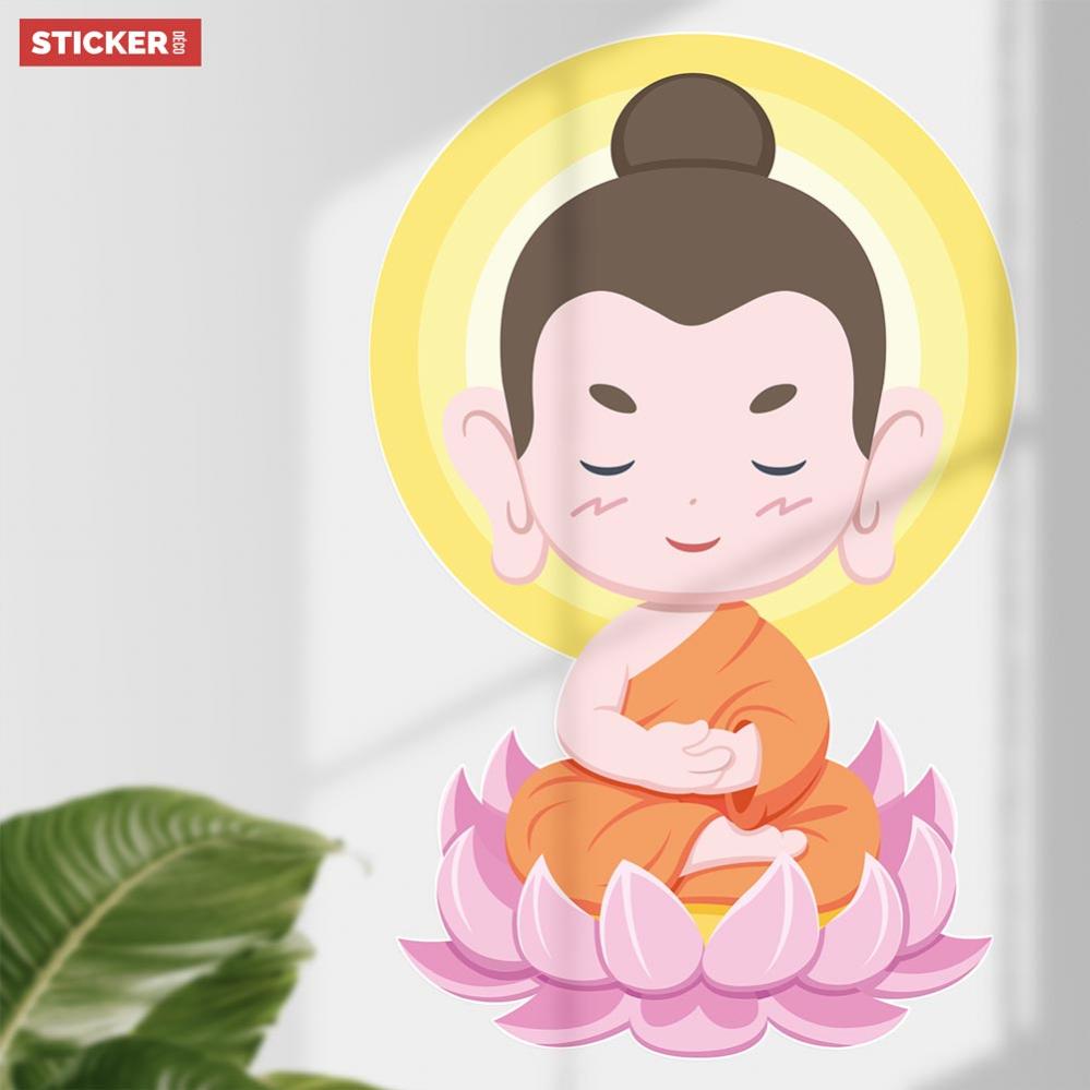 Sticker Buddha Zen - XXL (Hauteur 200cm, Largeur 126,5cm) | Leroy Merlin