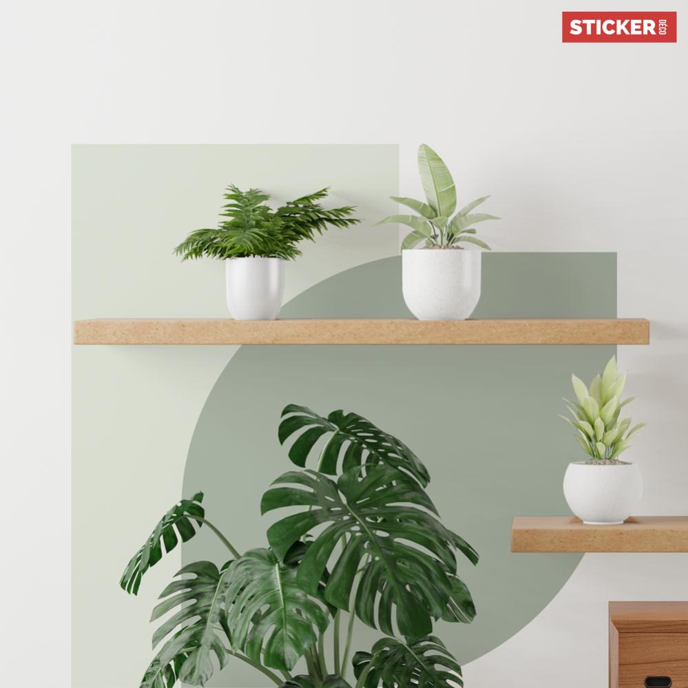 Sticker Nature Abstraite - XL (Largeur 98cm, Hauteur 98cm) | Leroy Merlin