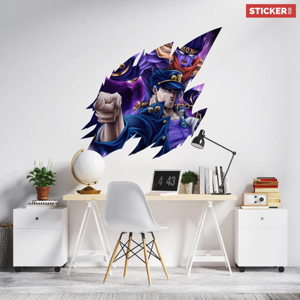 Sticker Jotaro Star Platinium - XL (Largeur 98cm, Hauteur 95,7cm ...