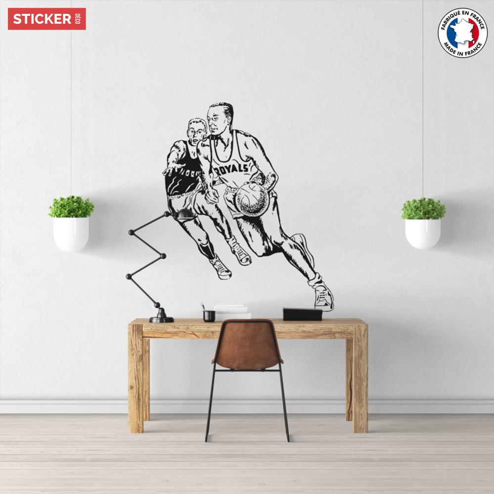 Sticker Basketball Retro - XXL (Largeur 128cm, Hauteur 136cm) | Leroy ...