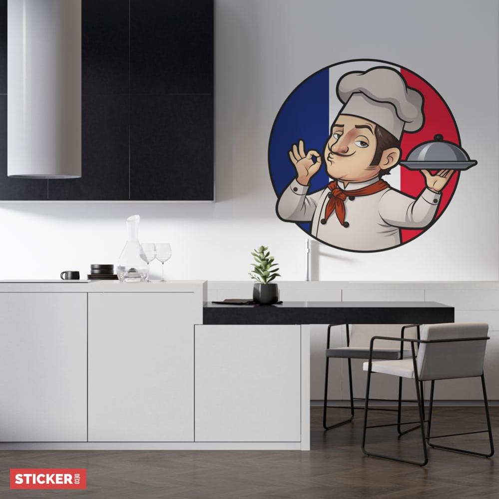 Sticker Chef Français - XXL (Hauteur 128cm, Largeur 138cm) | Leroy Merlin