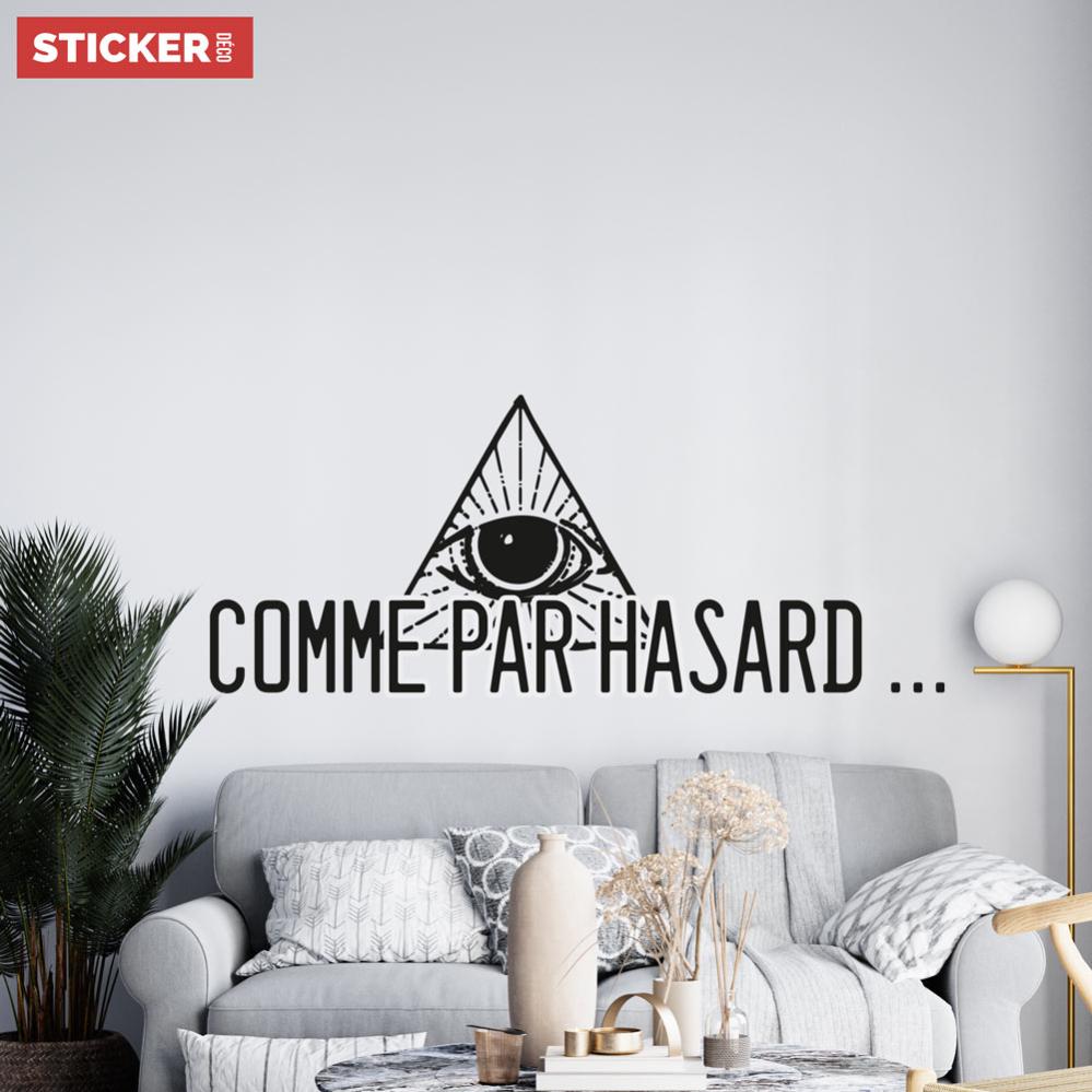 Sticker Comme Par Hasard Illuminati - XXL (Largeur 200m, Hauteur 82cm ...