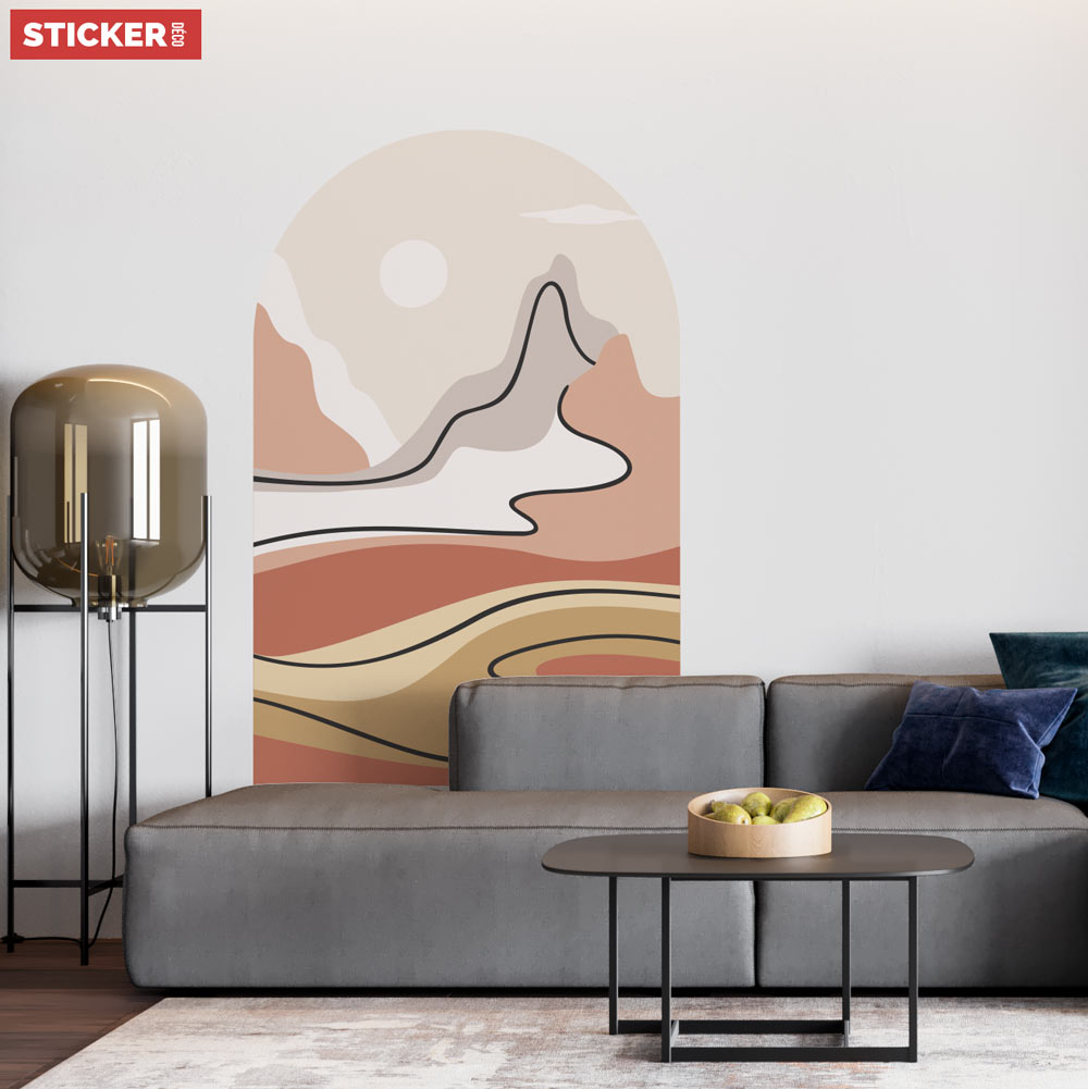 Sticker Arche Montagne Moderne - XXL (Hauteur 196cm, Largeur 128cm ...