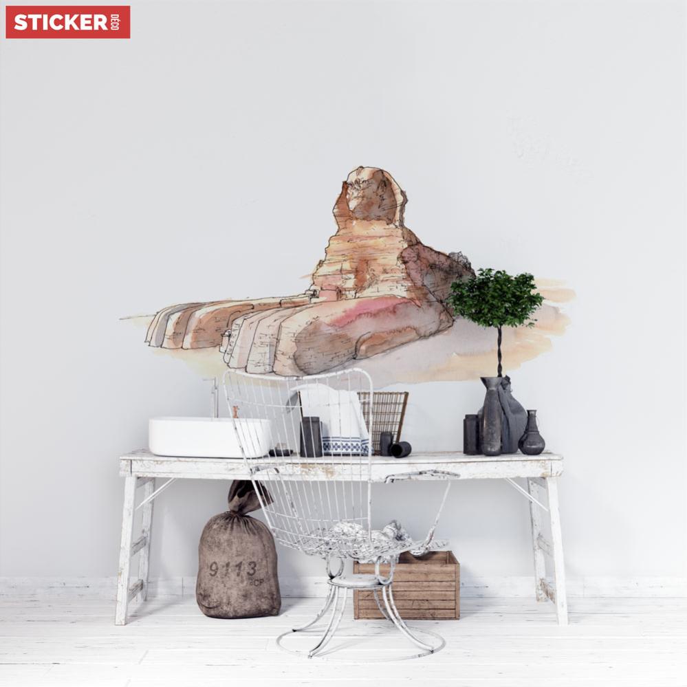 Sticker Sphinx de Gizeh - XL (Largeur 120cm, Hauteur 60cm) | Leroy Merlin