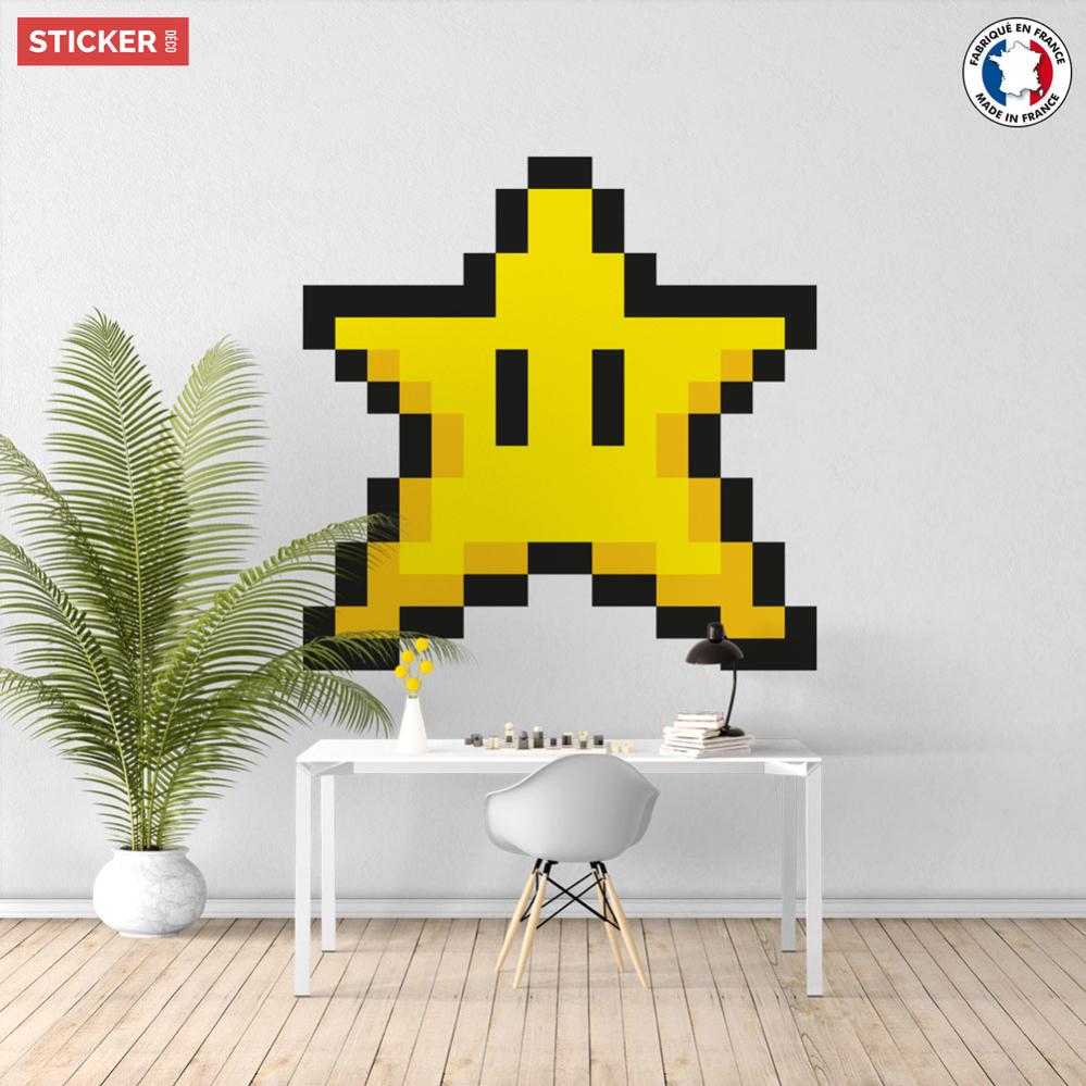 Sticker Pixel Art Etoile - XXL (Hauteur 128cm, Largeur 128cm) | Leroy ...