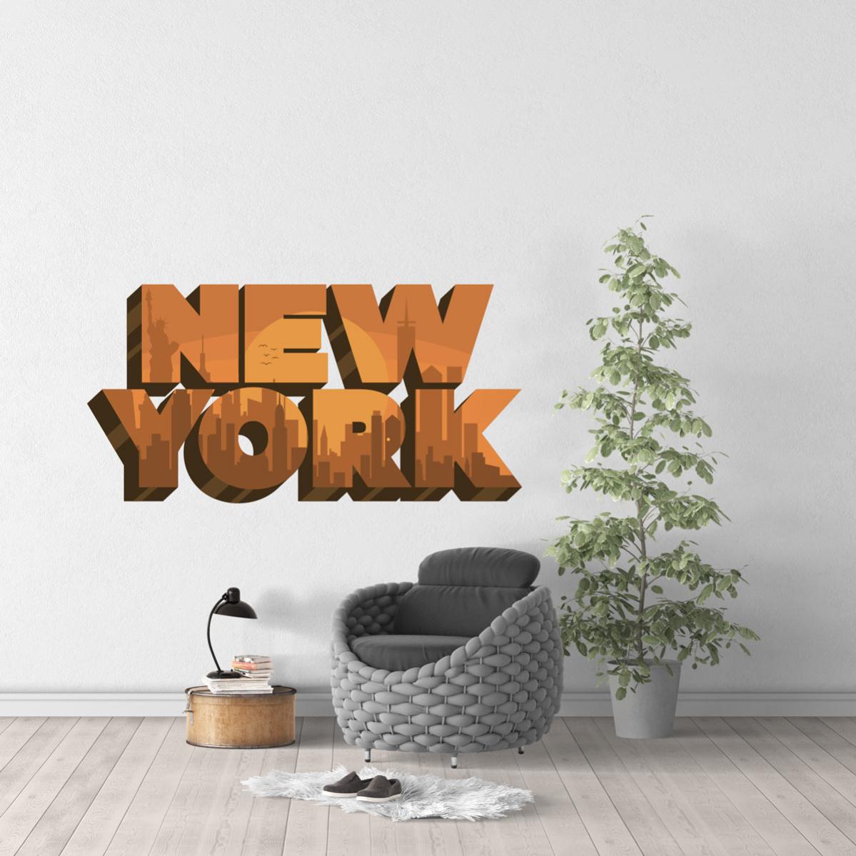 Sticker New York City - XL (Largeur 120cm, Hauteur 60cm) | Leroy Merlin