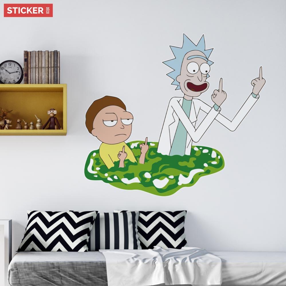 Sticker Mural Rick and Morty 02 - XL (Largeur 98cm, Hauteur 88cm) | Leroy Merlin