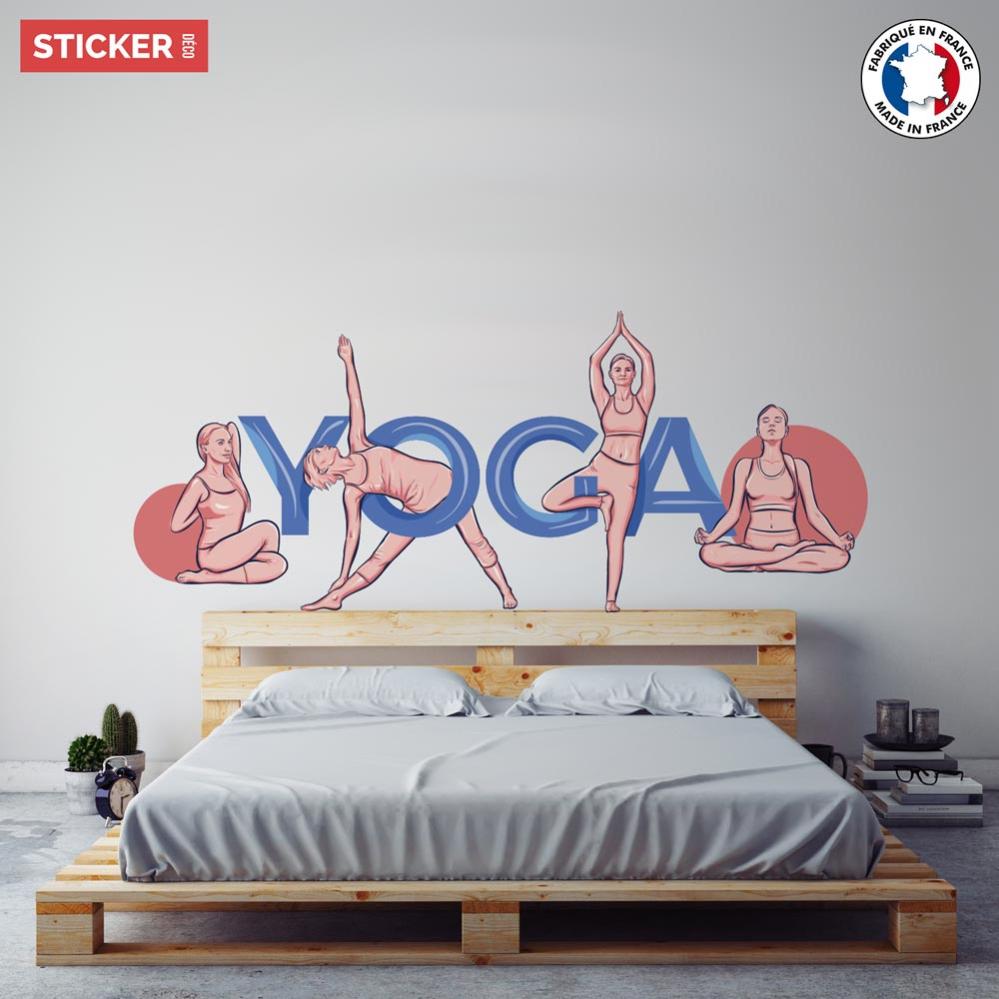 Sticker yoga style retro - XL (Hauteur 50cm, Largeur 120cm) | Leroy Merlin