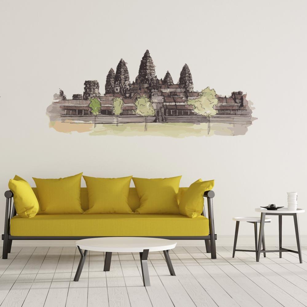 Sticker Angkor Vat - XL (Largeur 120cm, Hauteur 51cm) | Leroy Merlin