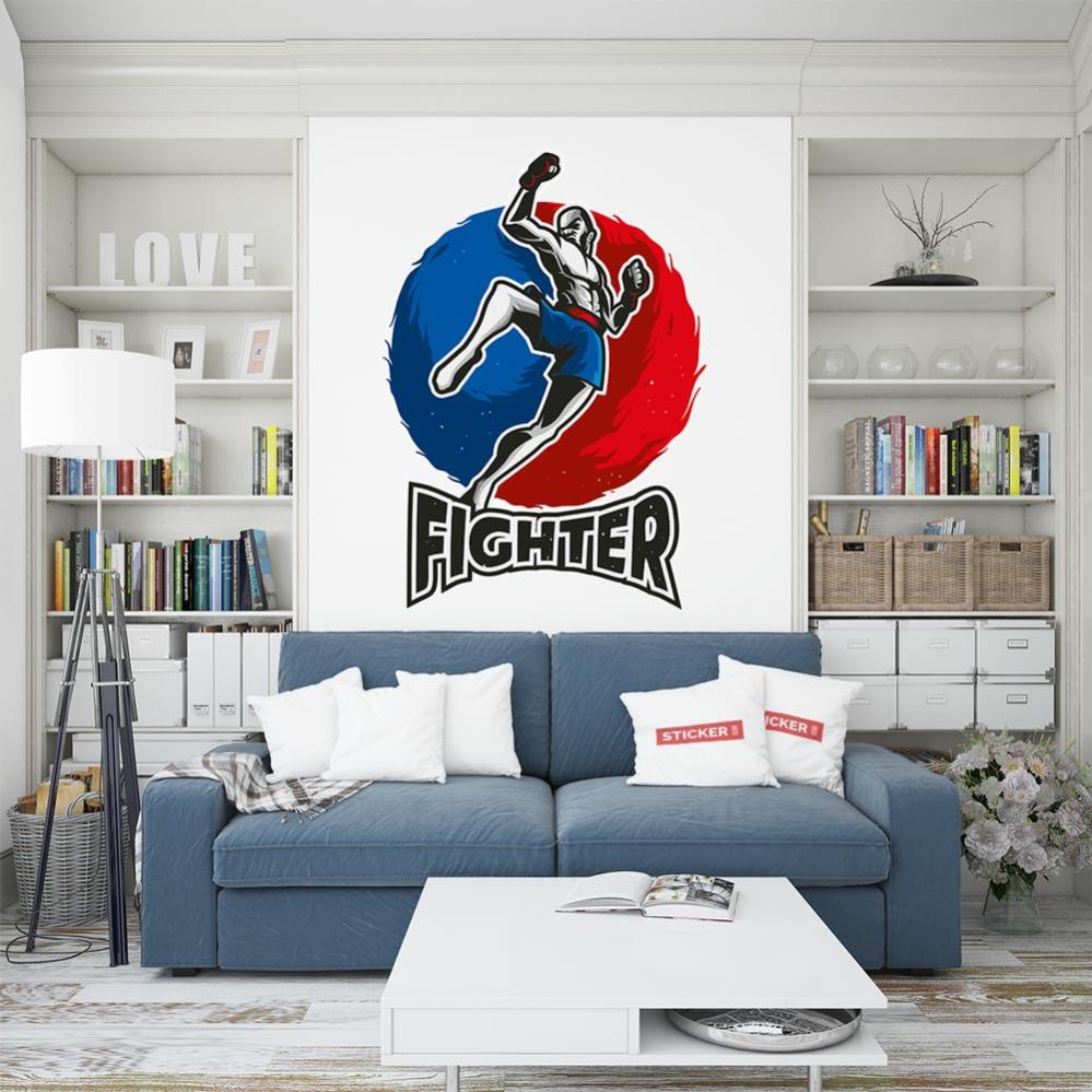 Sticker Fighter Muay Thai - XL (Hauteur 98cm, Largeur 69cm) | Leroy Merlin