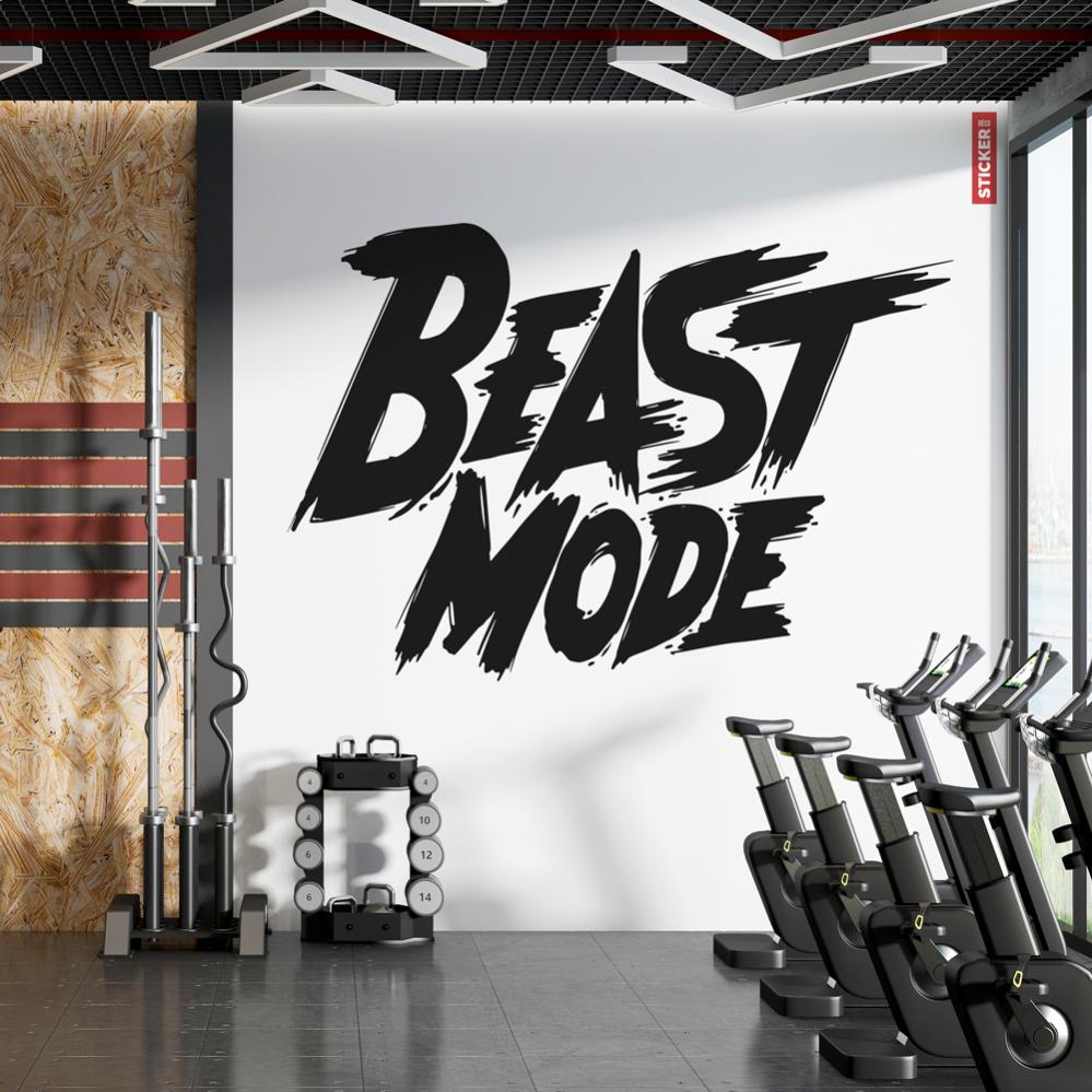 Sticker Beast Mode - XL (Largeur 98cm, Hauteur 68cm) | Leroy Merlin