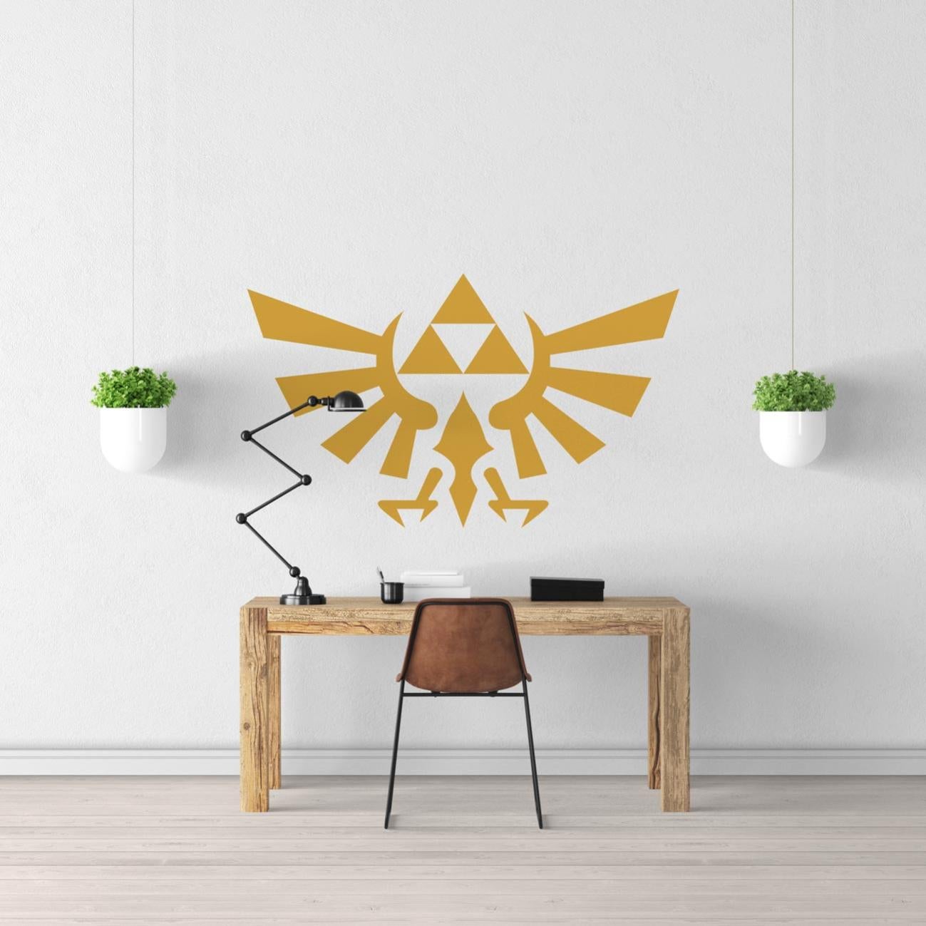 Sticker Zelda Hyrule Emblème Mural - XL (Largeur 98cm, Hauteur 58cm ...