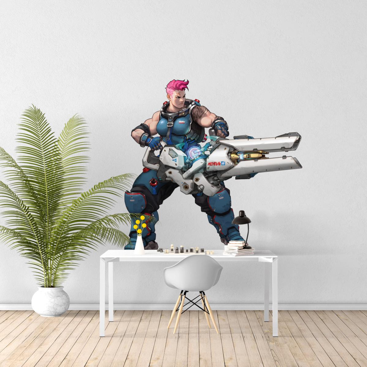 Sticker Zarya Overwatch - XL (Largeur 98cm, Hauteur 98cm) | Leroy Merlin