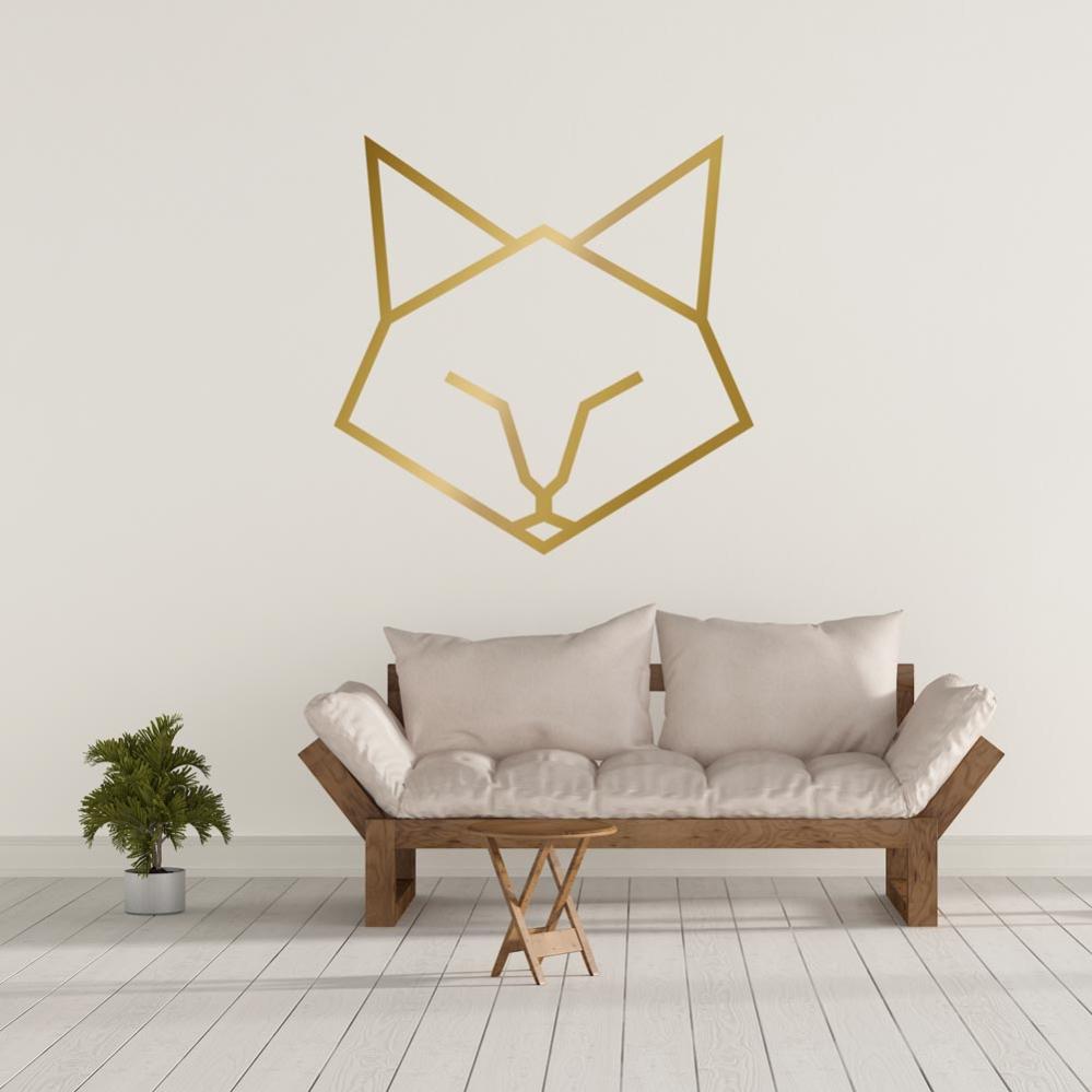 Sticker Chat Origami - XL (Largeur 98cm, Hauteur 98cm) | Leroy Merlin