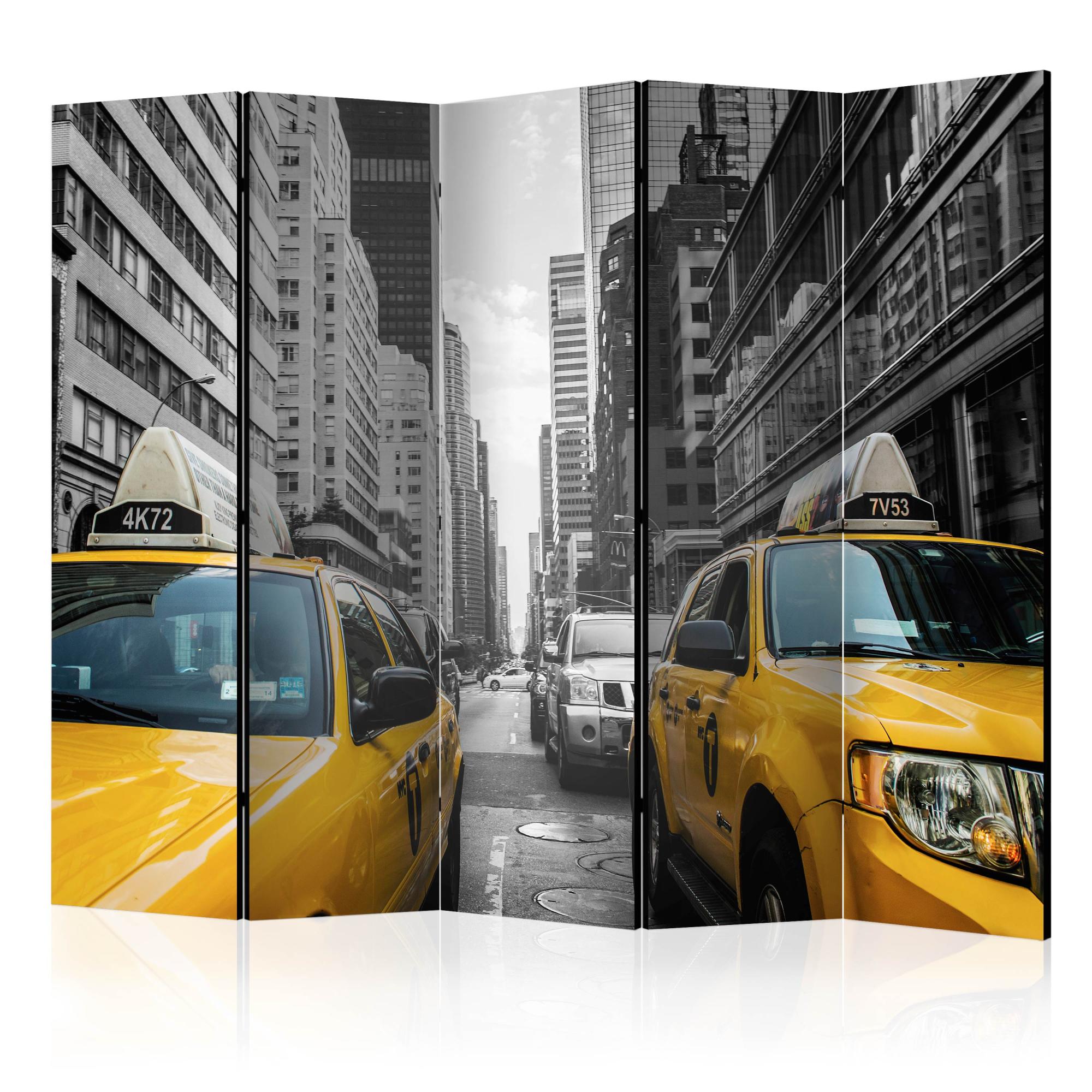 Paravent 5 volets - New York taxi II [Room Dividers] - 225x172 | Leroy ...