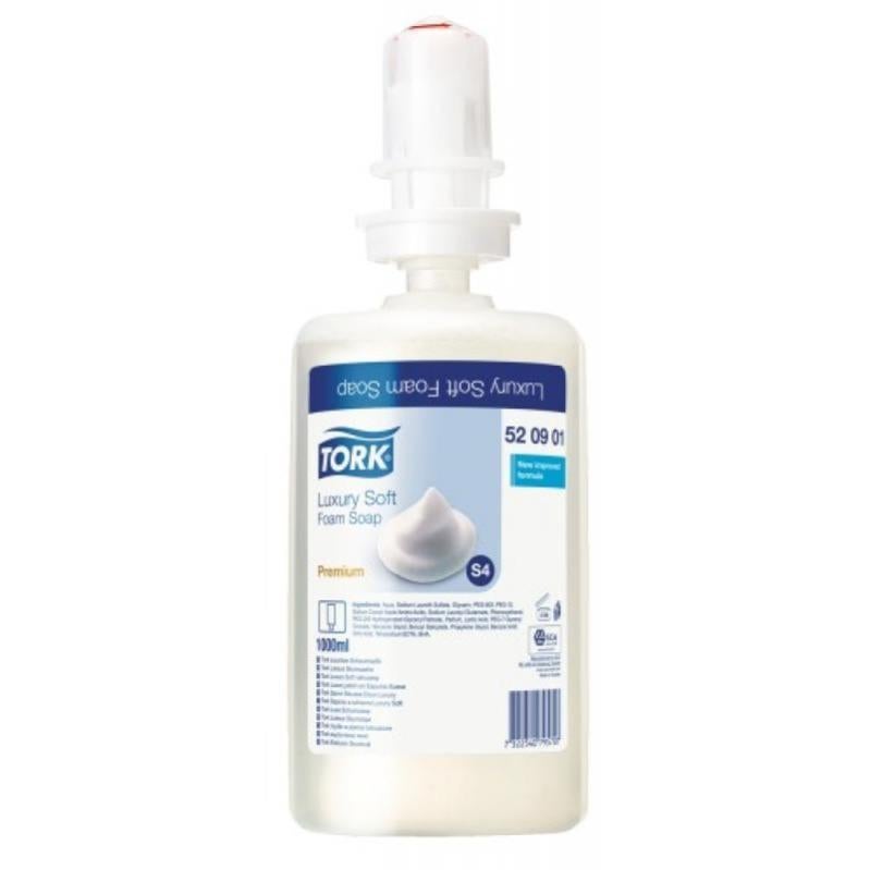 Savon mousse doux Luxury Tork 1L carton de 6 cartouches | Leroy Merlin