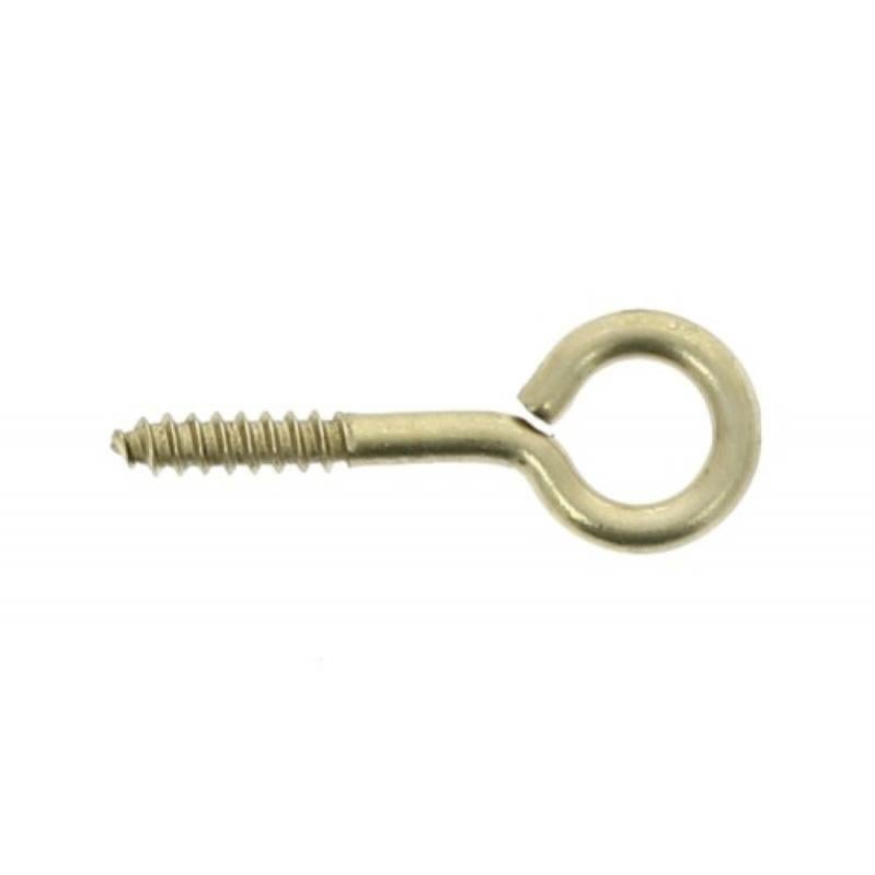 Pitons vis à bois laiton, diamètre 4 mm, longueur 30 mm, boîte de 25 pitons | Leroy Merlin
