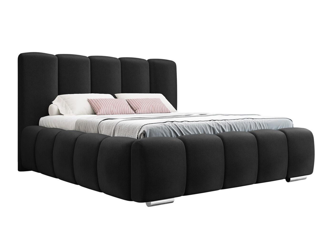 Letto Malden 100, Doppio, Nero, 160x200, Arazzo, Reti a doghe ...
