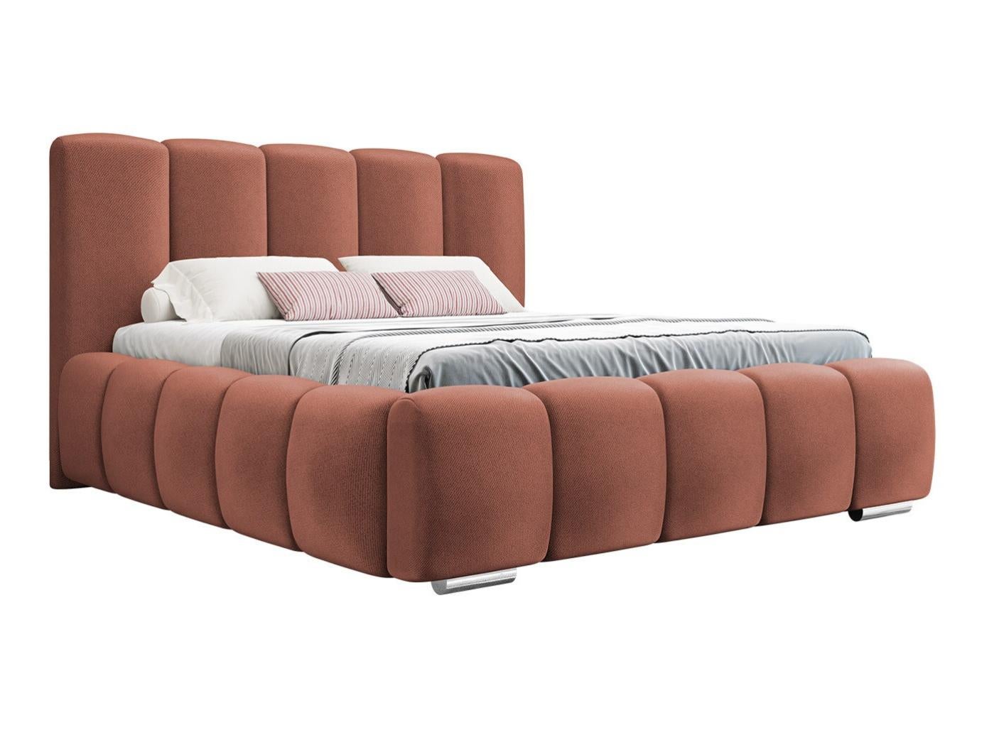 Letto Malden 100, Doppio, Rosso, 160x200, Arazzo, Basi a doghe ...