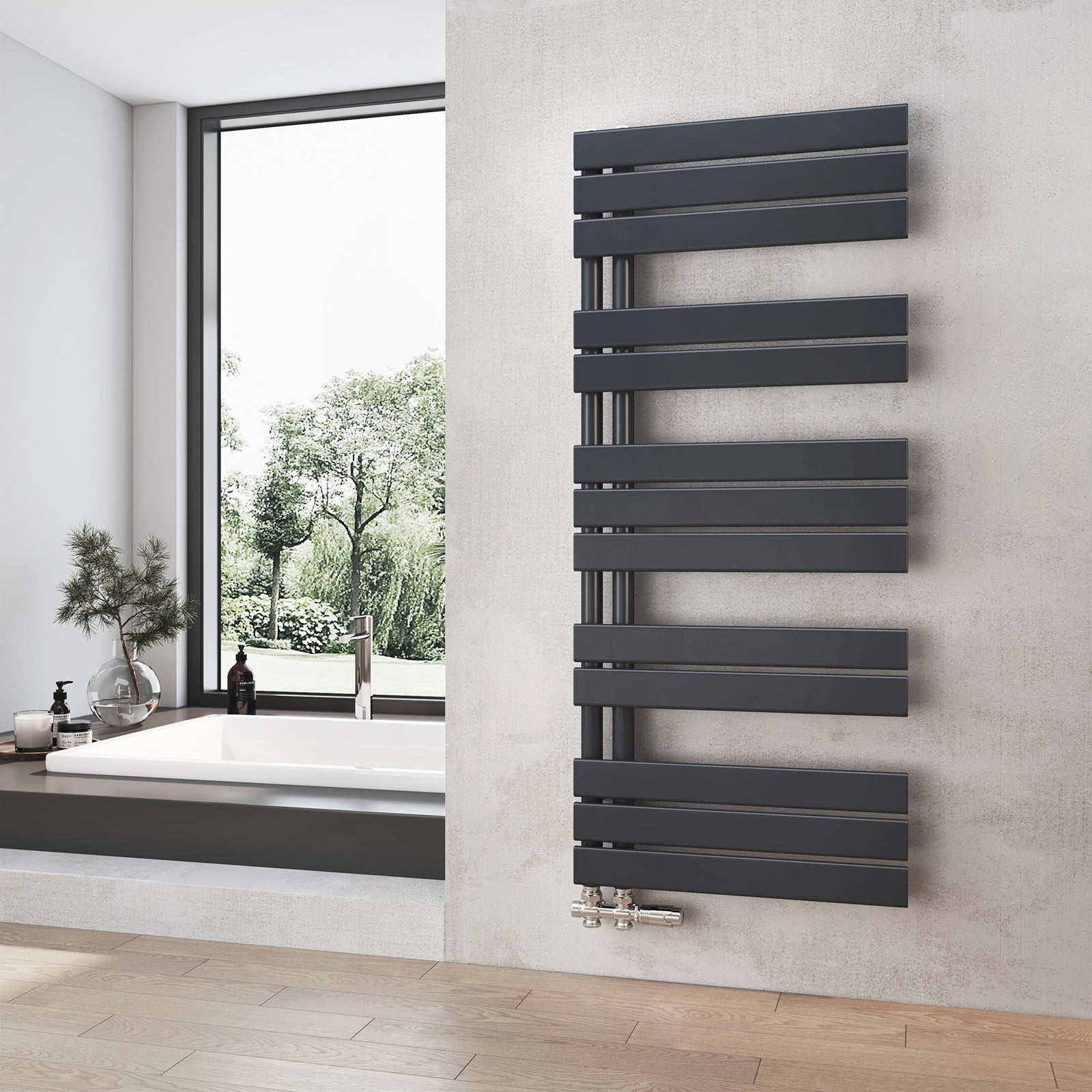 Heilmetz Sèche-Serviettes à Eau Chaude, radiateur sèche-Serviettes Plat ... Heilmetz Sèche-Serviettes à Eau Chaude, radiateur sèche-Serviettes Plat ...