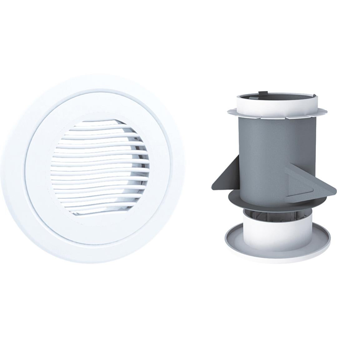 Bouche d'extraction et insufflation réglable Ø125 | Leroy Merlin