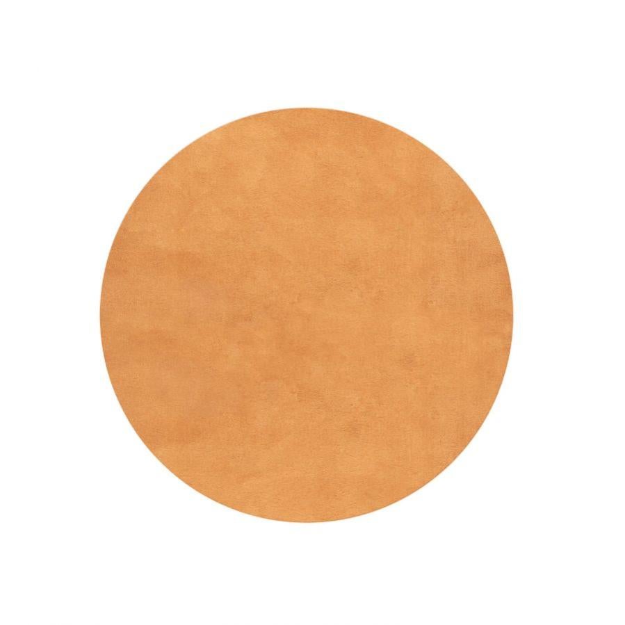 Tapis uni orange lavable doux - LOFT terracotta Orange - 120x120 cm ...