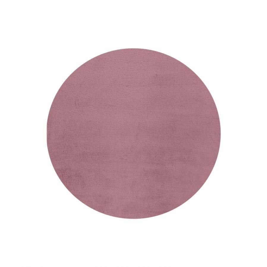 Tapis doux rose foncé - LUMIA Rose - 160x160 cm | Leroy Merlin