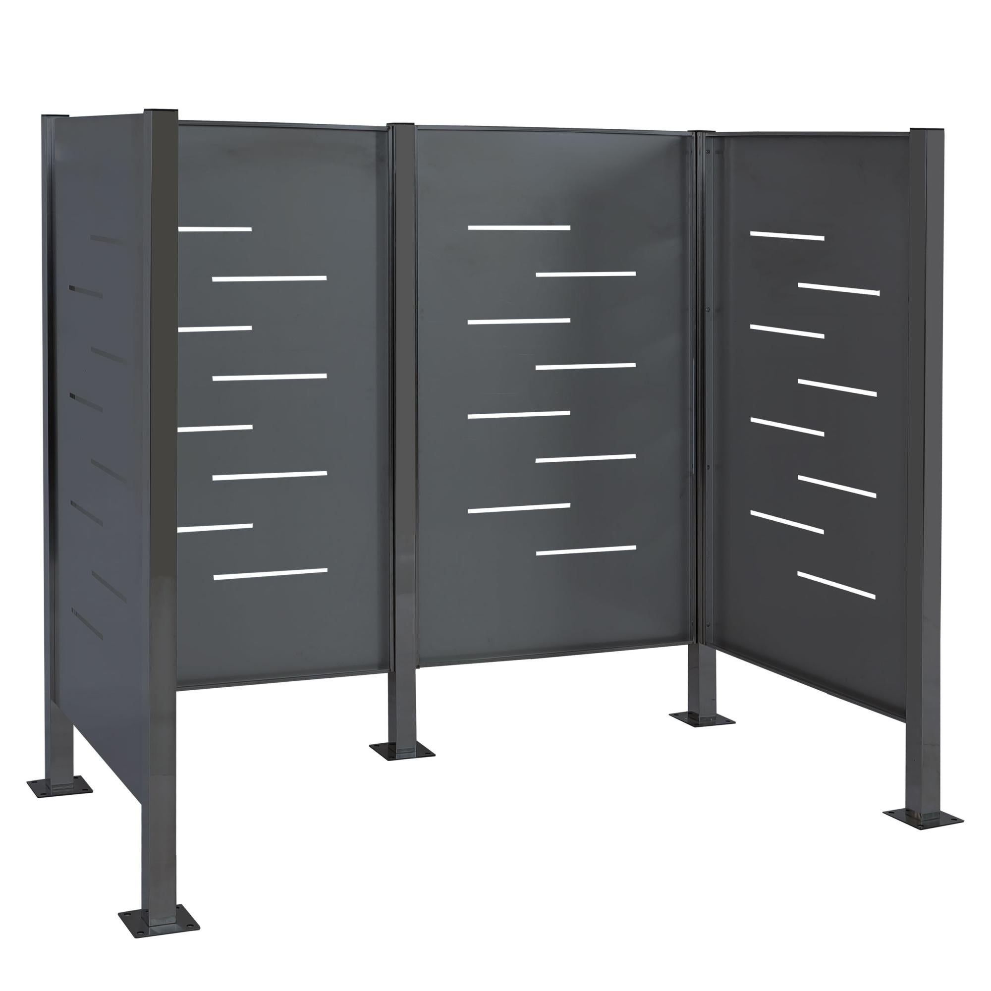 Recinzione fendivista bidoni box spazzatura rifiuti HWC-J55 ...